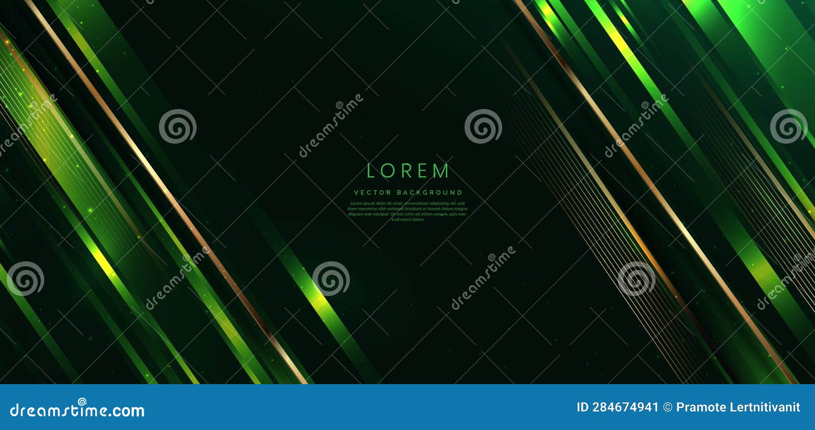 Abstract Elegant Dark Green Speed Lines Background and Lighting Effect ...