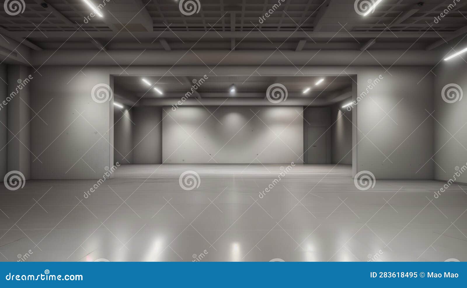 Abstract Elegant Geometric of Blank Empty Space and White Walls with ...