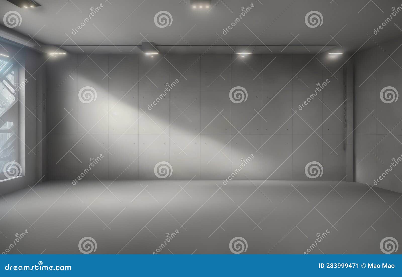 Abstract Elegant Geometric of Blank Empty Space and White Walls with ...