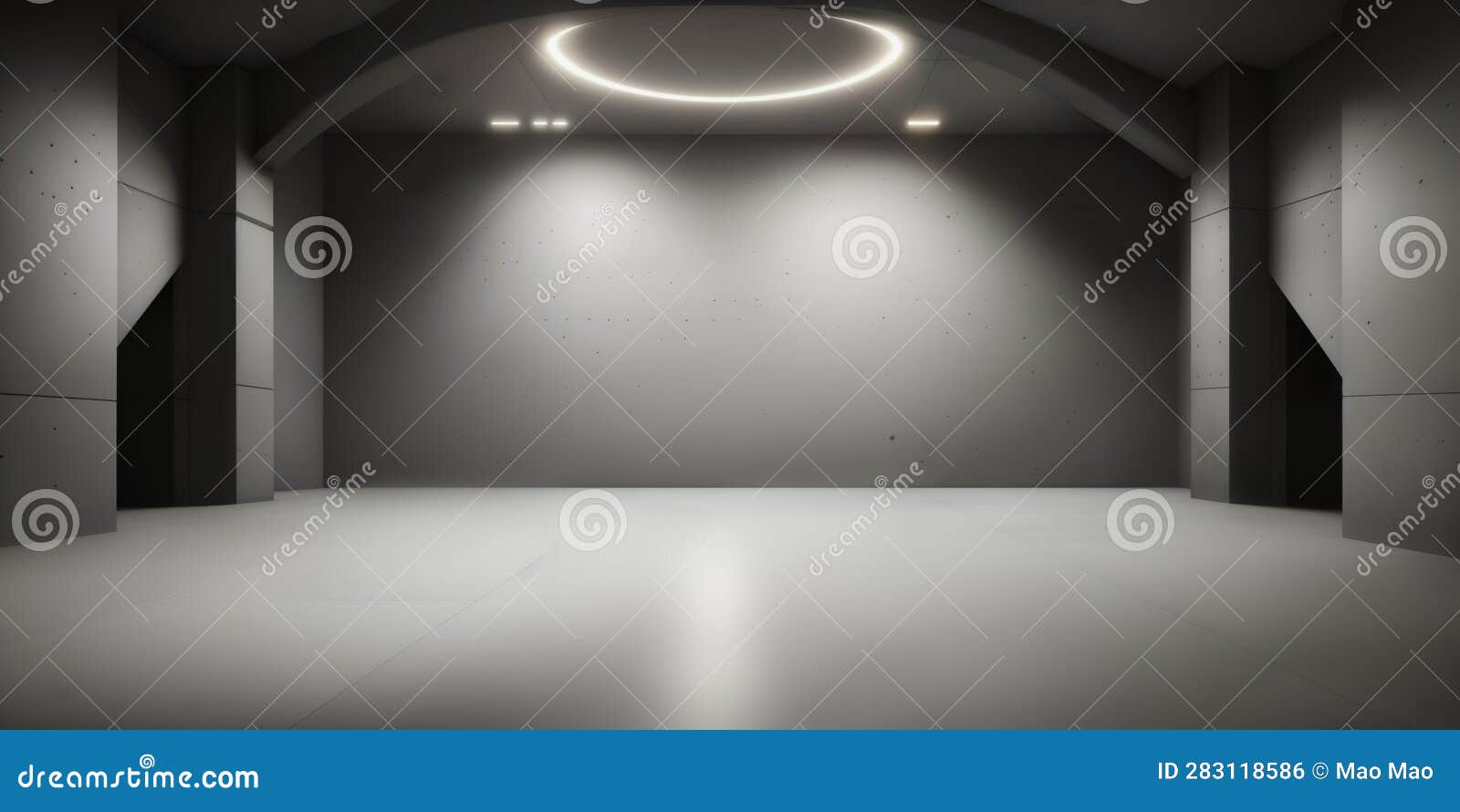 Abstract Elegant Geometric of Blank Empty Space and White Walls with ...