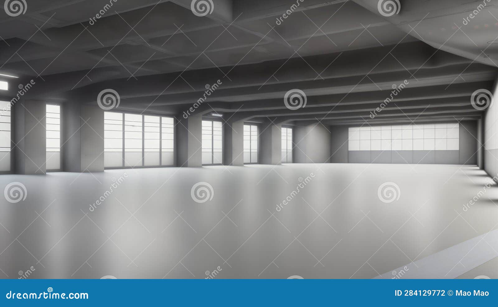 Abstract Elegant Geometric of Blank Empty Space and White Walls with ...