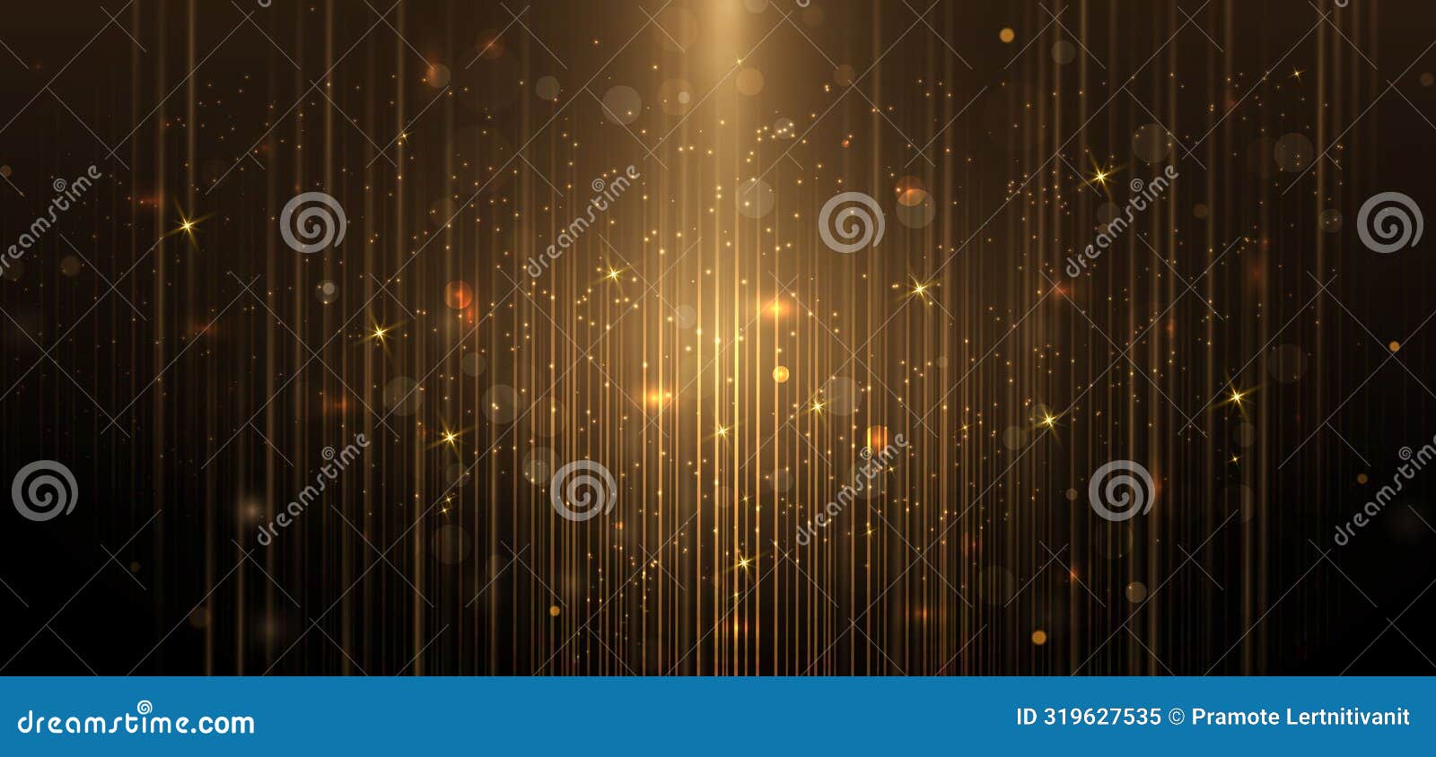 Abstract Elegant Gold Glowing Line with Lighting Effect Sparkle on ...