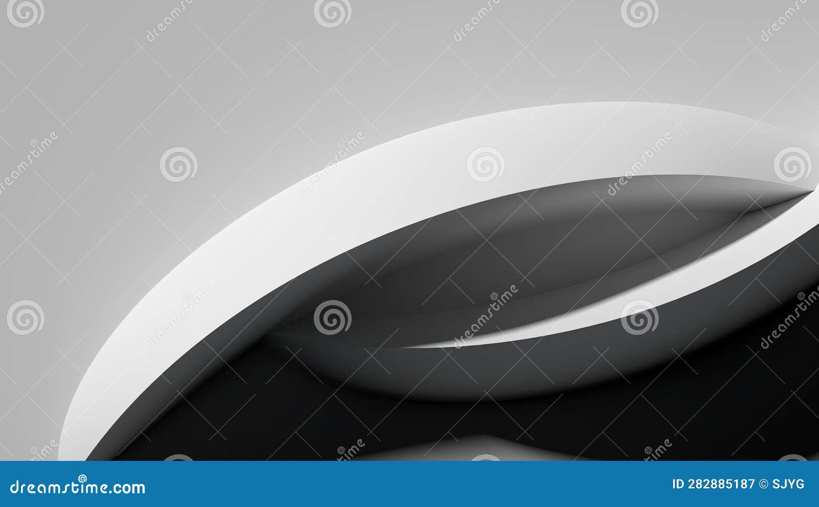 An Abstract, Elegant and Modern 3D Rendering Image in Gray Where Light ...