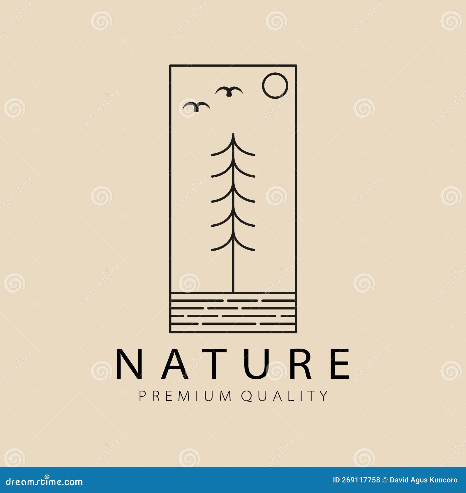 Abstract Elegant Nature Line Logo Icon Design. Graceful Lined Sign ...