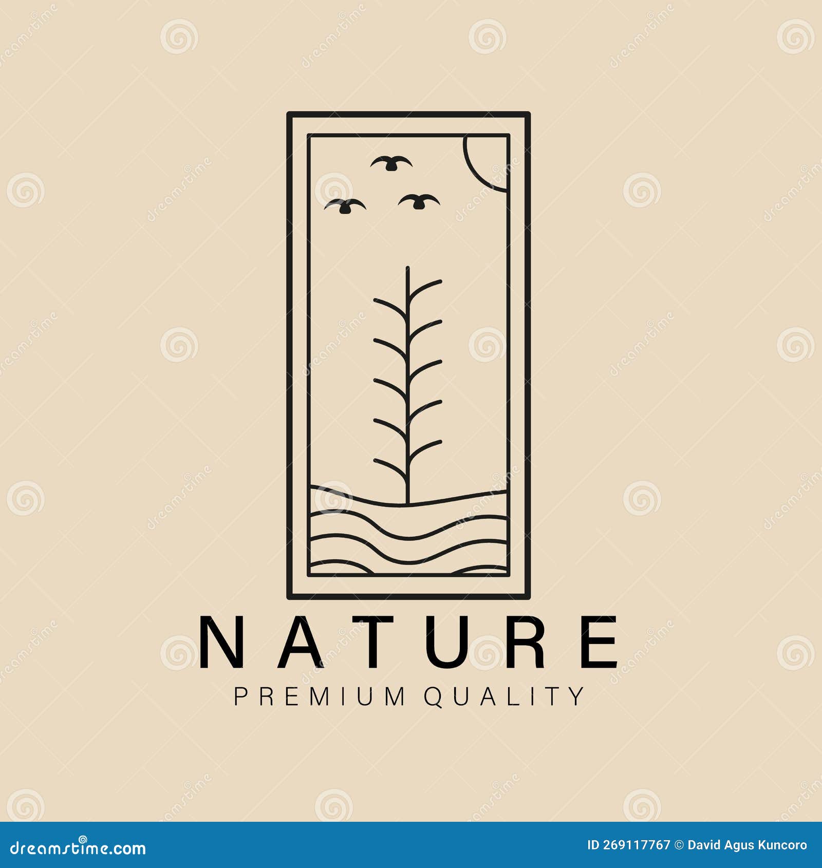 Abstract Elegant Nature Line Logo Icon Design. Graceful Lined Sign ...