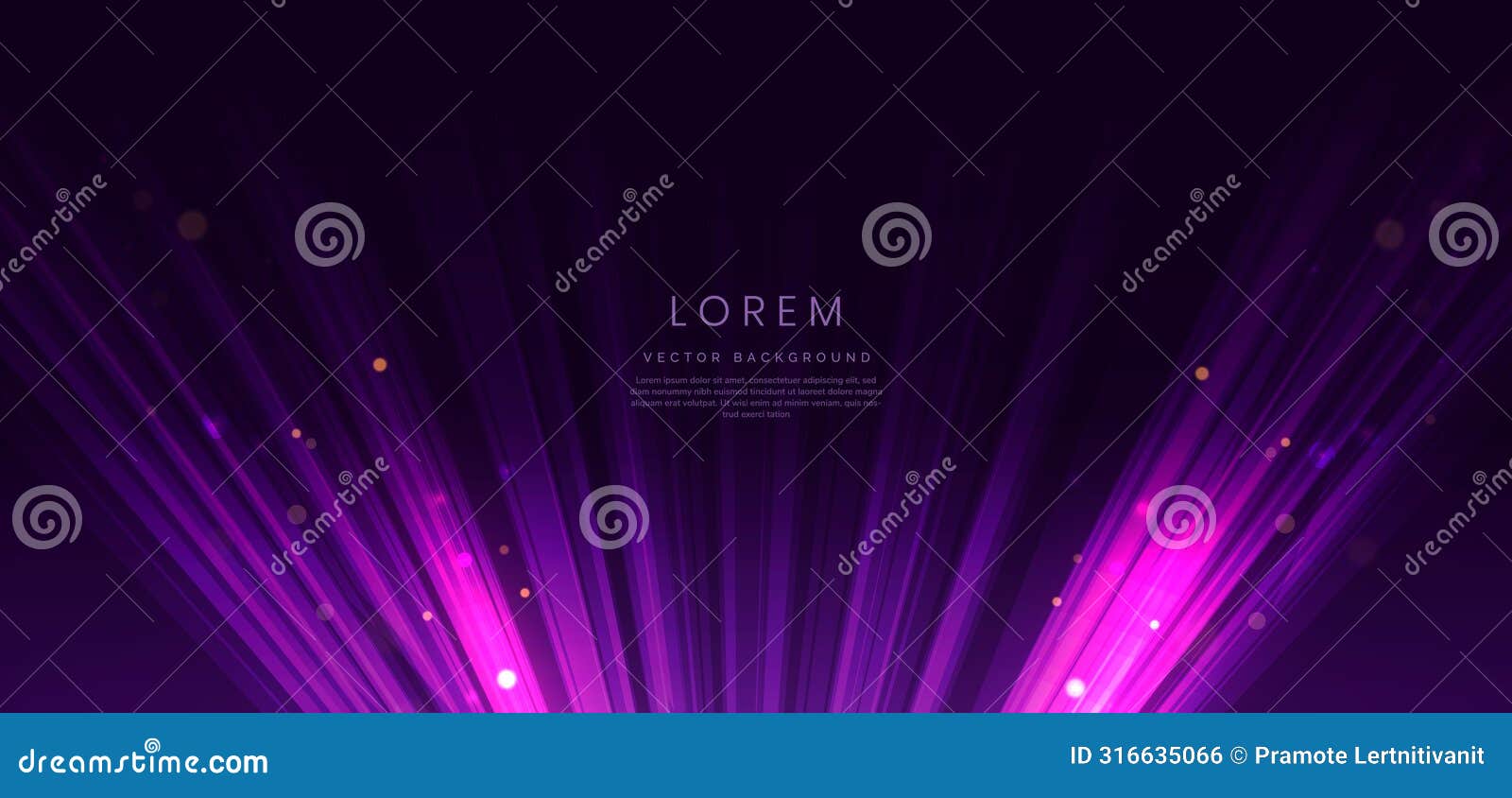 Abstract Elegant Purple Light Lines on Dark Background with Lighting ...