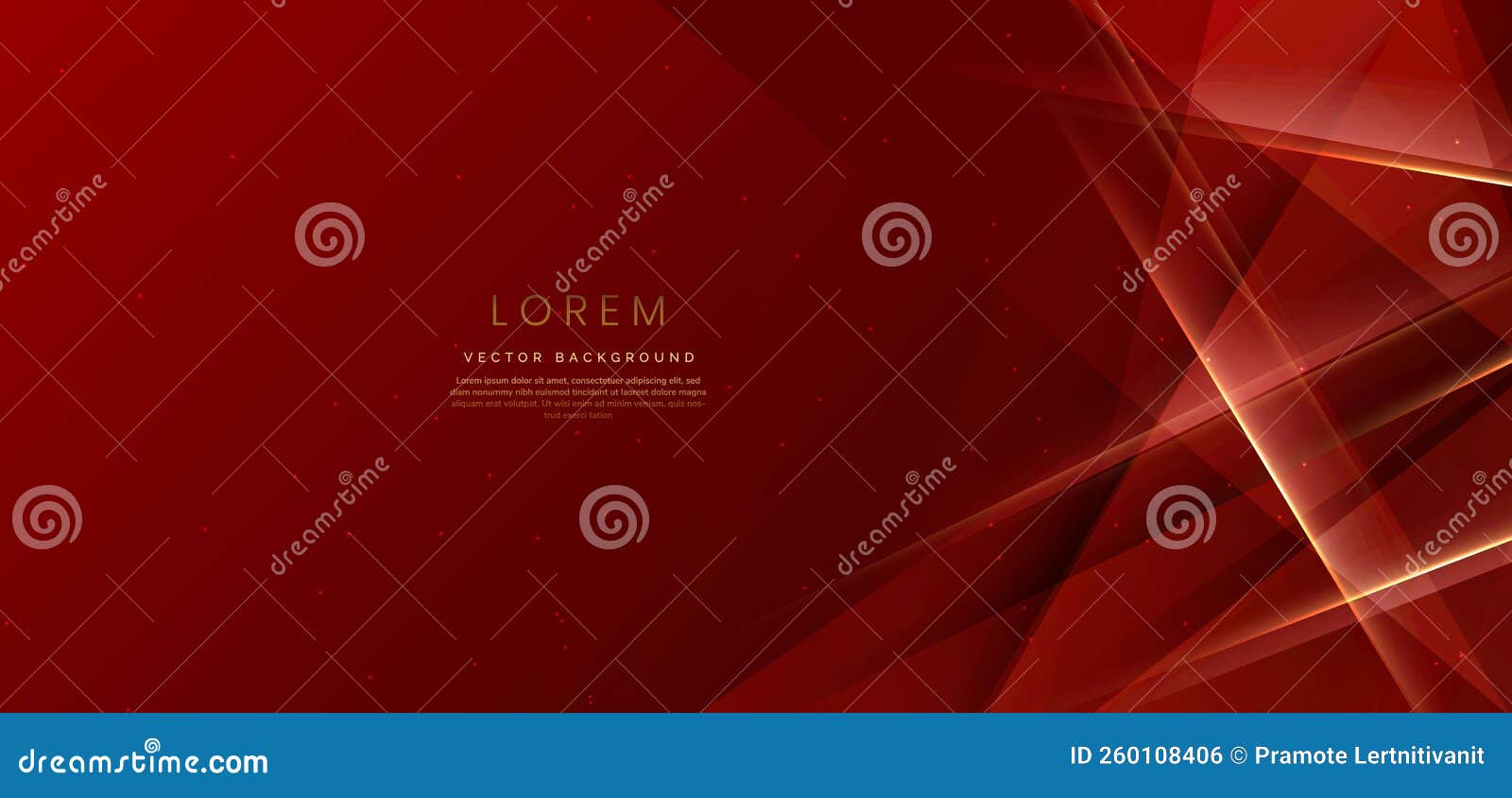 Abstract Elegant Red Background with Golden Line and Lighting Effect ...