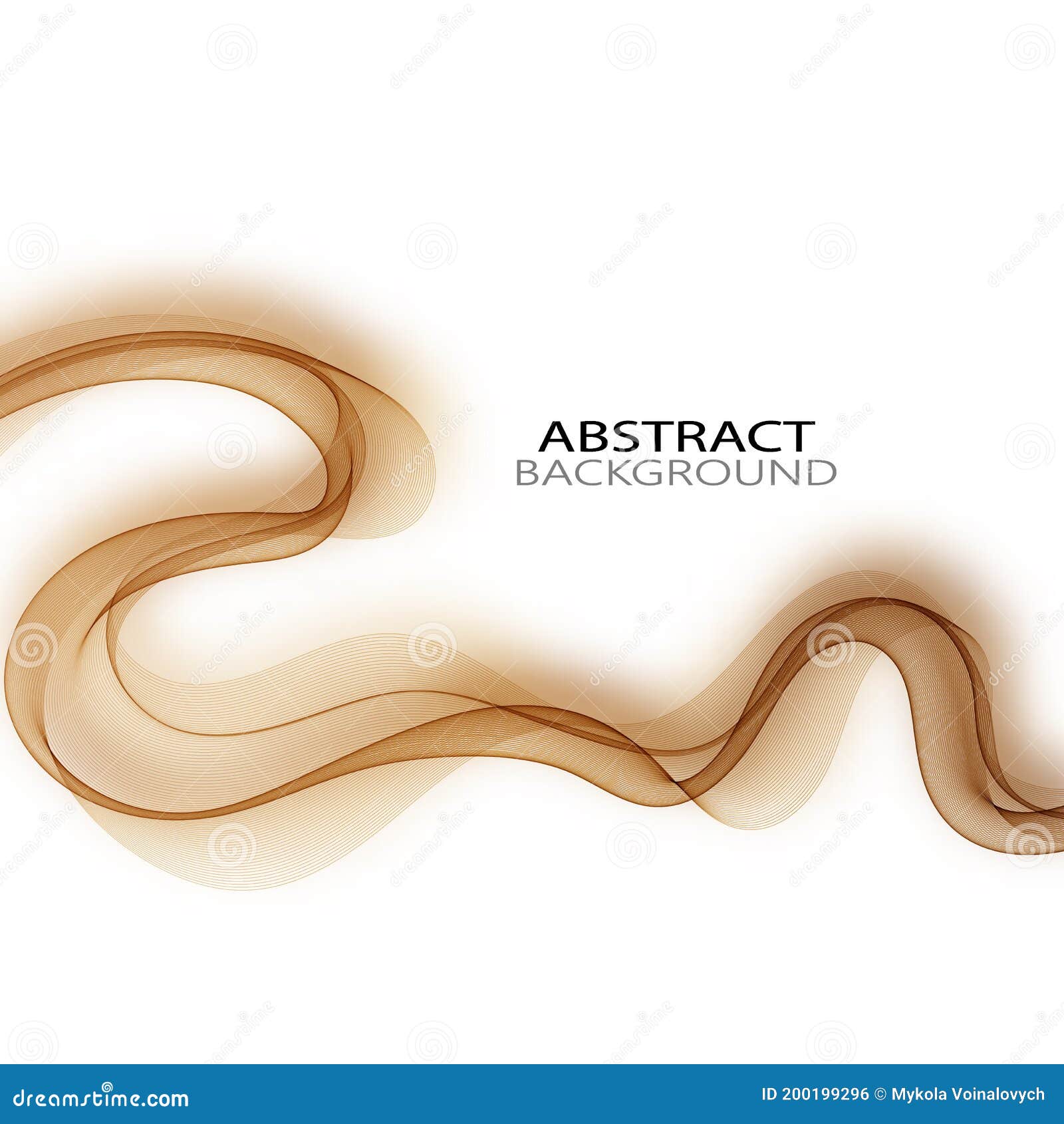 Abstract Elegant Smooth Brown Waves Background. Vector Design Stock ...