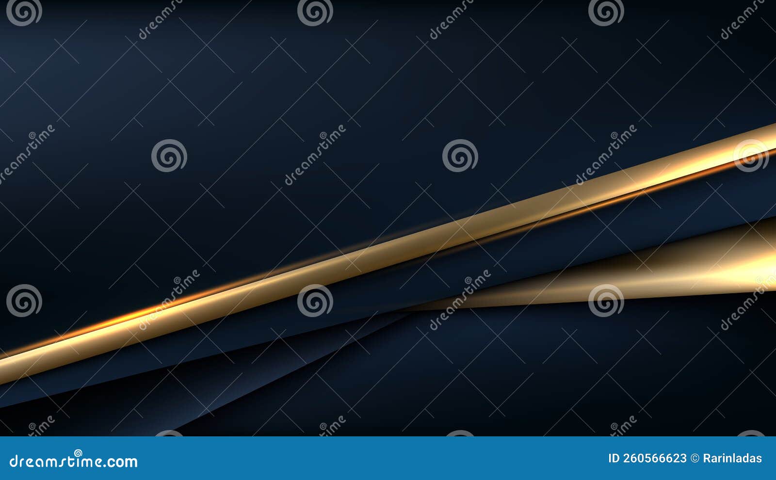 Abstract Elegant Template Blue and Gold Triangle Stripes Overlapping ...