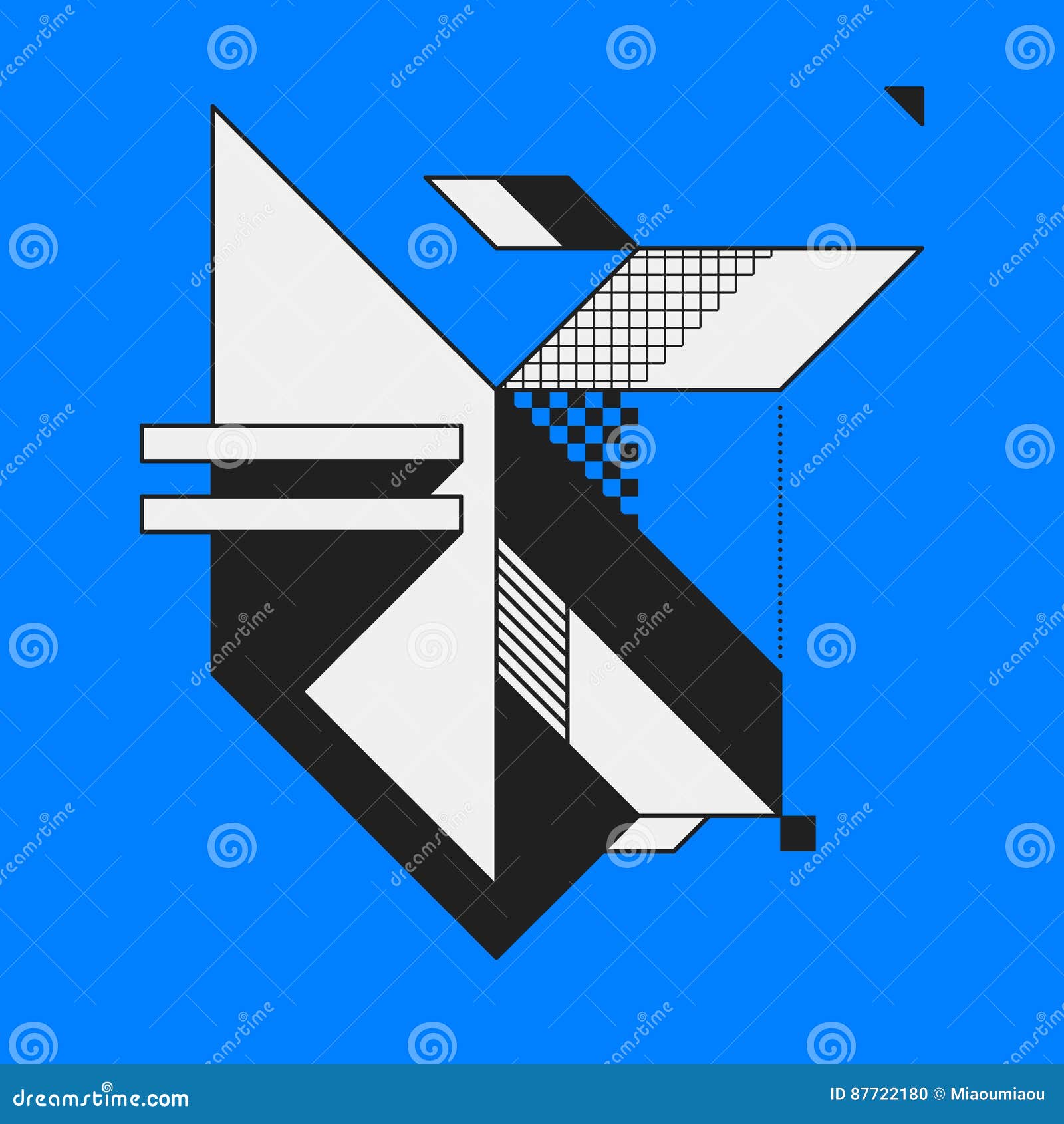 Abstract Element on Blue Background Stock Vector - Illustration of ...