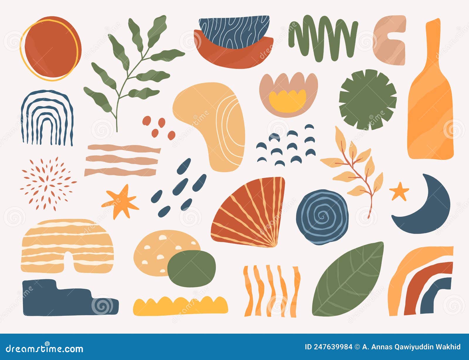 Abstract Element Boho Shape. Hand Drawn Doodle Element Stock Vector ...