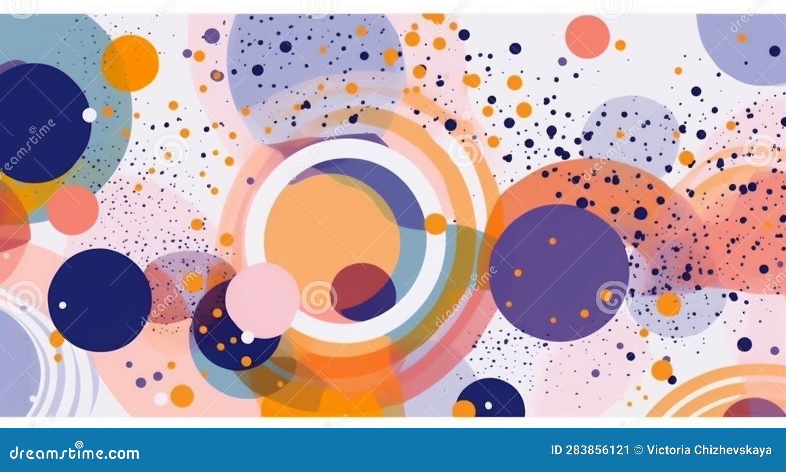 Modern Art Illustration Graphic Circle Background Abstract Template ...