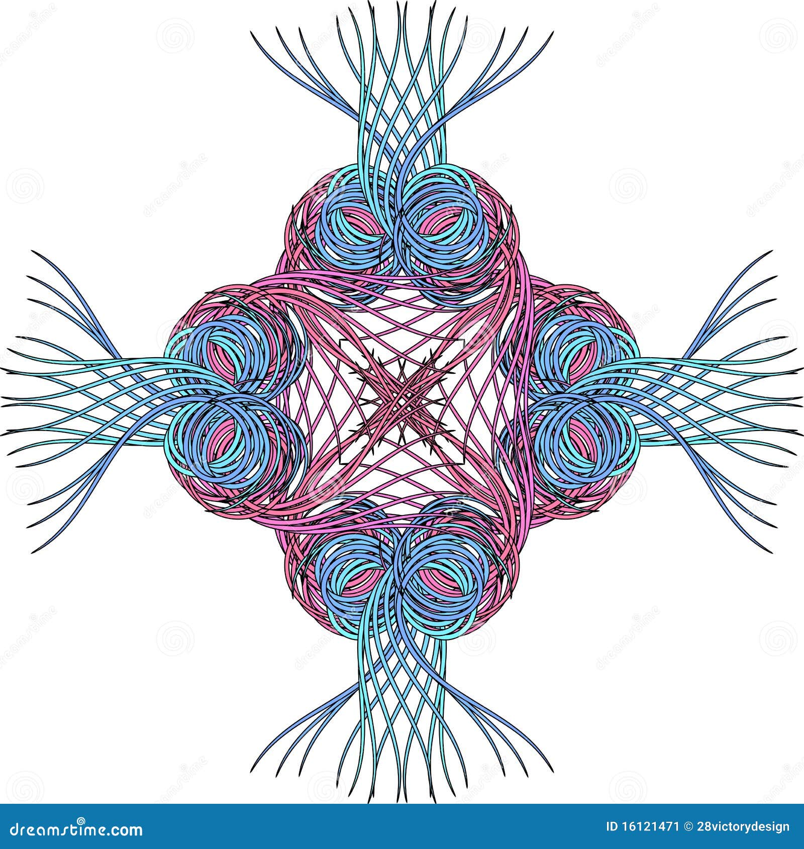 Abstract element - cross stock vector. Illustration of multicolor ...