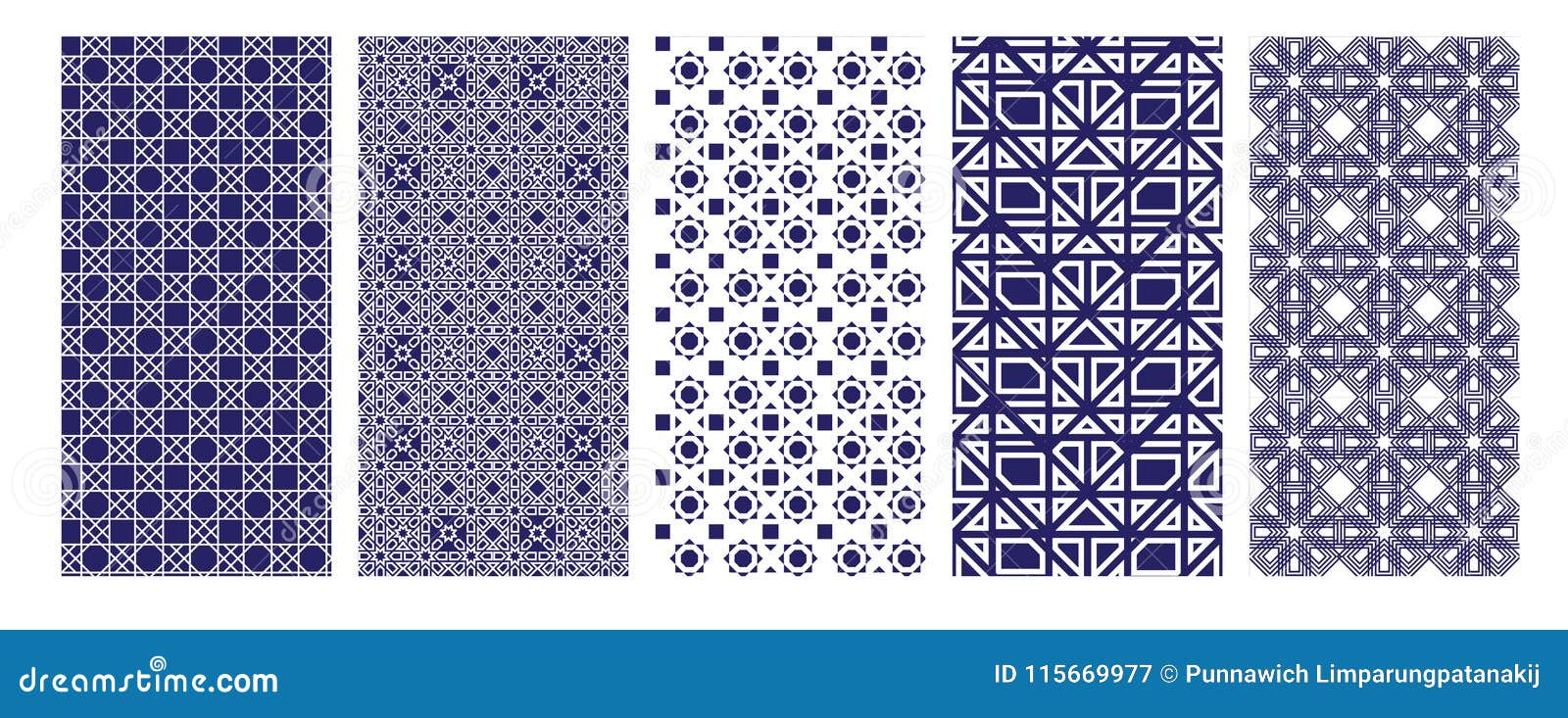 Window Patterns Geometric Polygon Based Element Vector Illustration ...