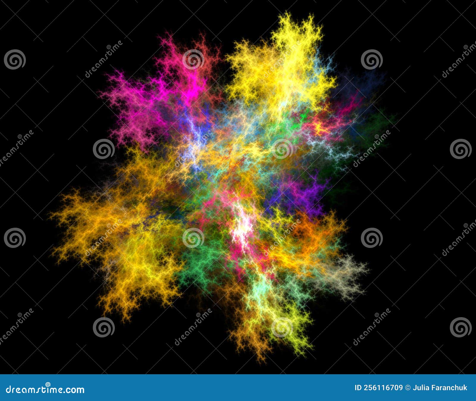 Abstract Element in the Form of Multi-colored Lightning Stock Image ...