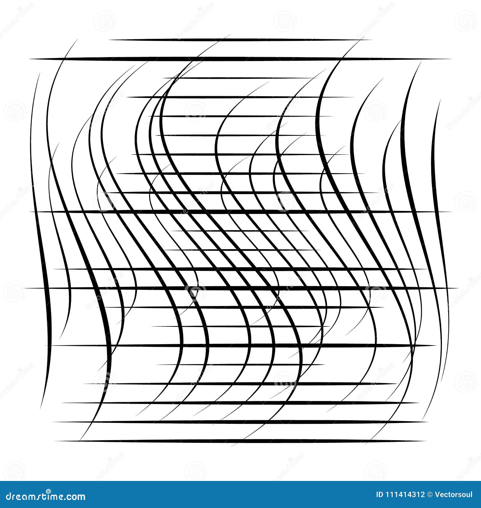 Abstract Element with Random Overlapping Lines. Abstract Distored Lines ...
