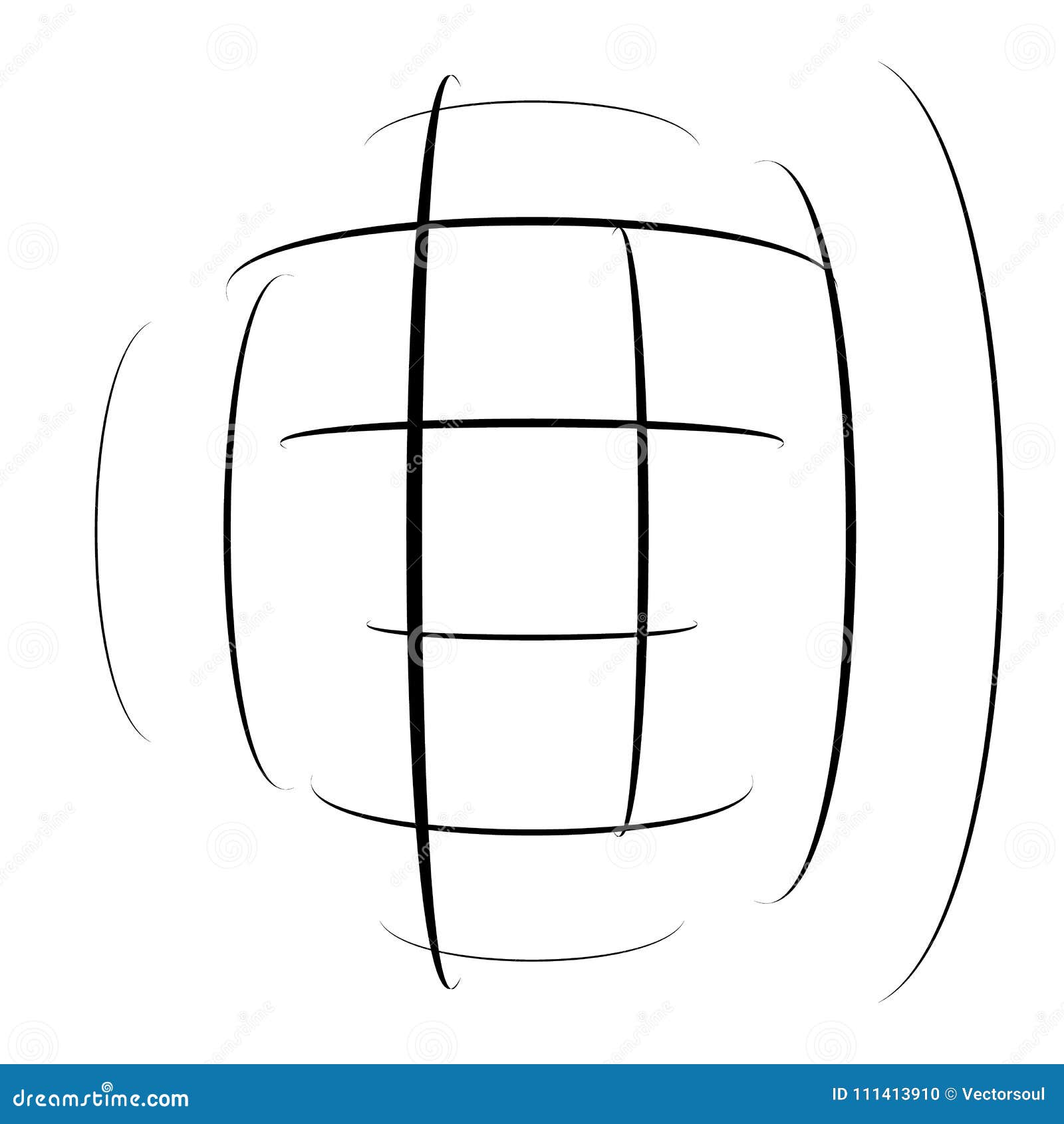 Abstract Element with Random Overlapping Lines. Abstract Distored Lines ...