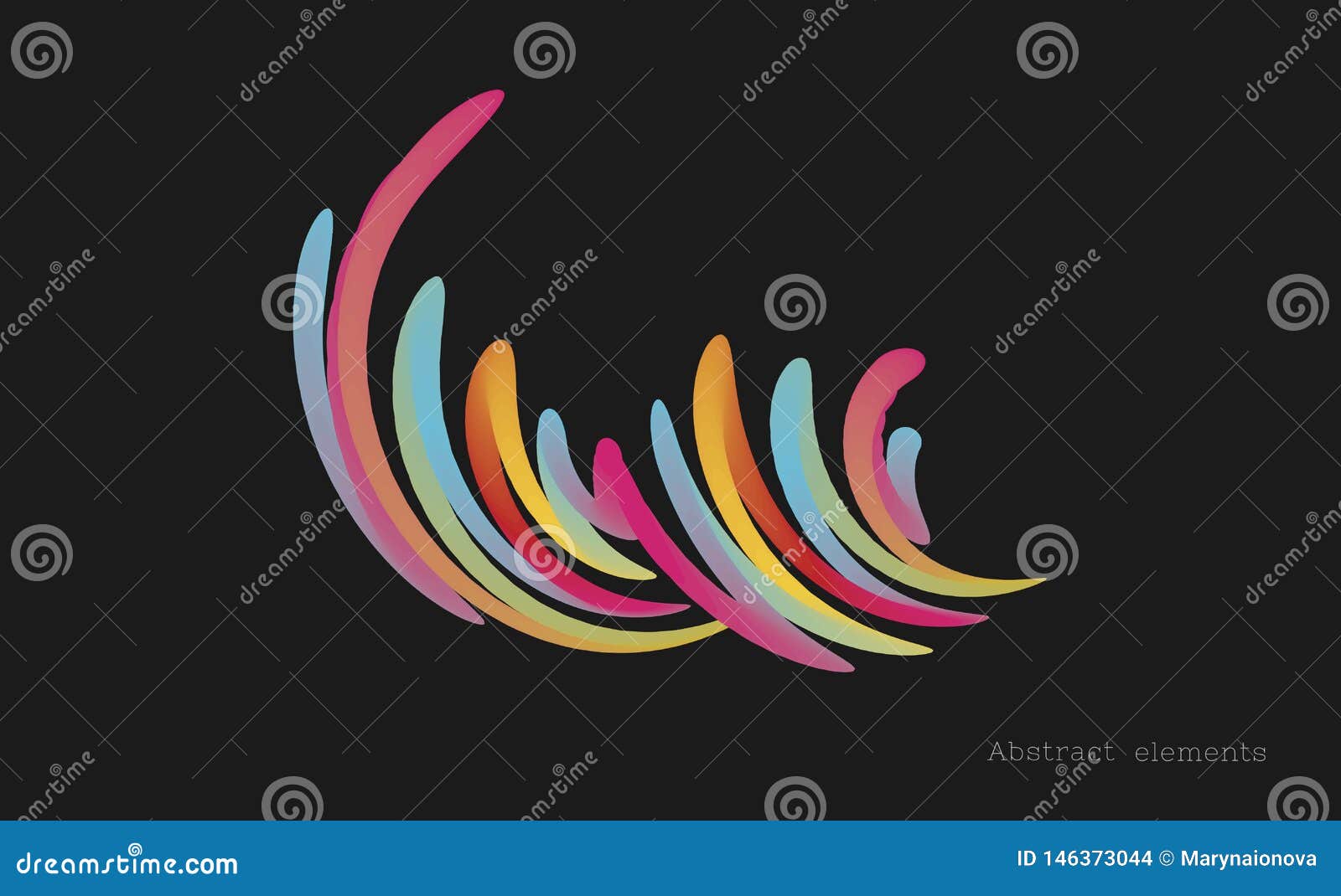 Abstract Element, Wave Shaped Design Element, Colourful Lines Stock ...