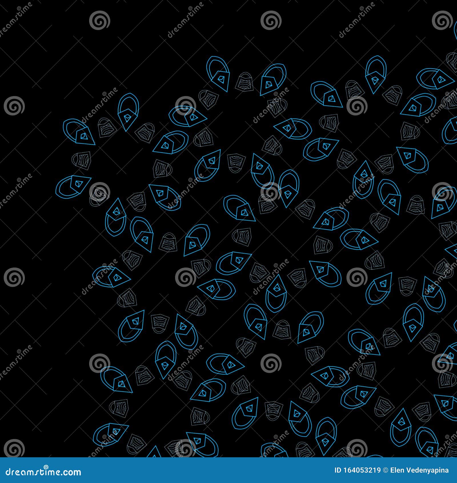 Abstract Elements on Black Background for Graphic Dezign Stock ...