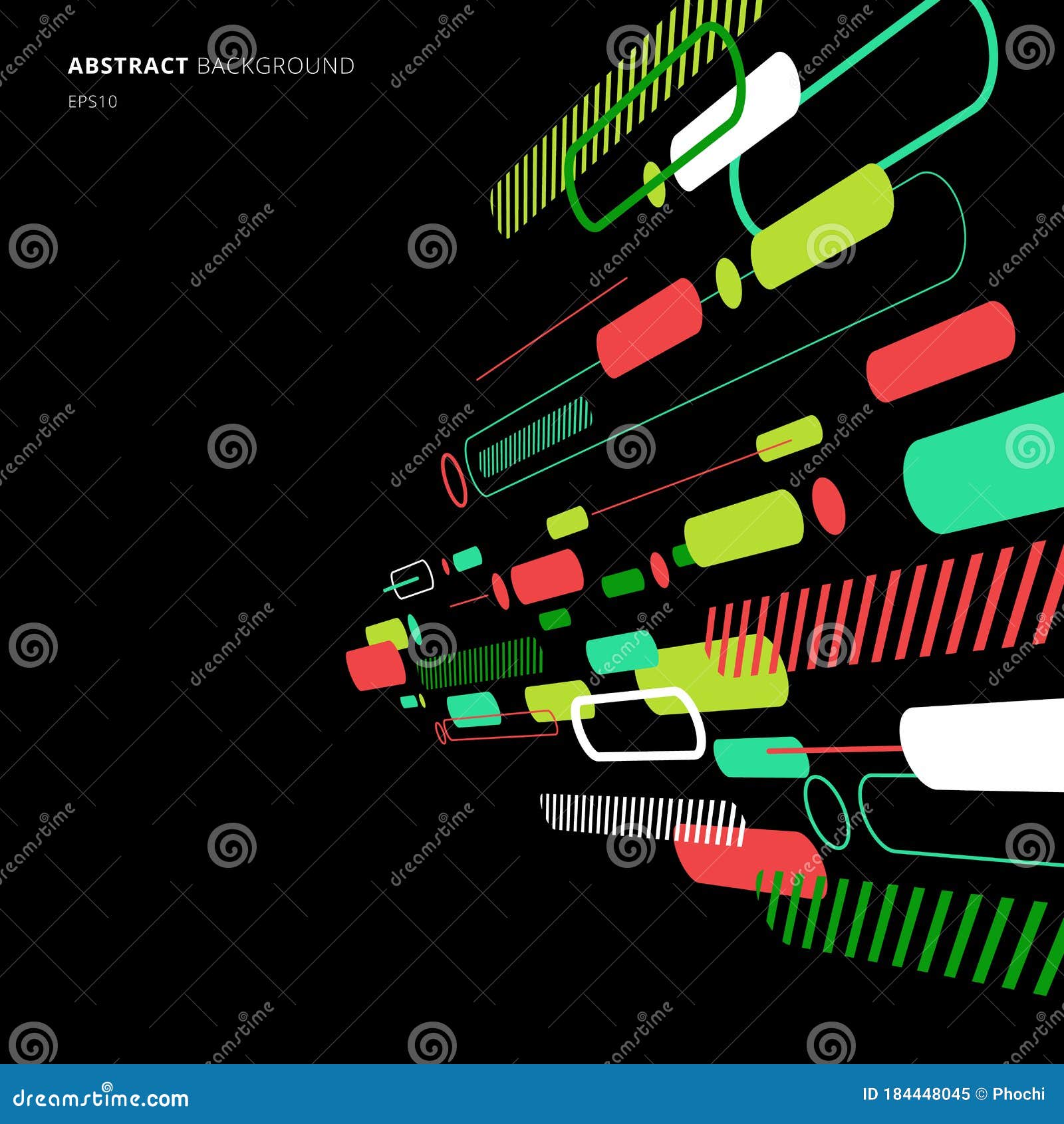 Abstract Elements Dynamic Rounded Line Diagonal Pattern Colorful ...