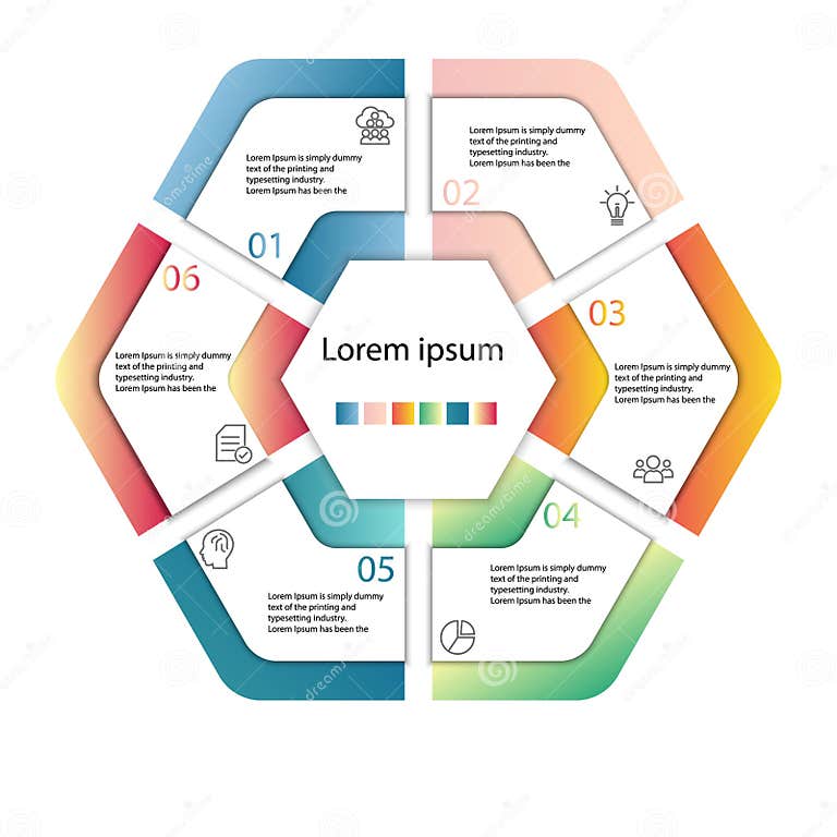 Abstract Elements Infographic Hexagon Shape Data Vector Template Process Concept Step for ...