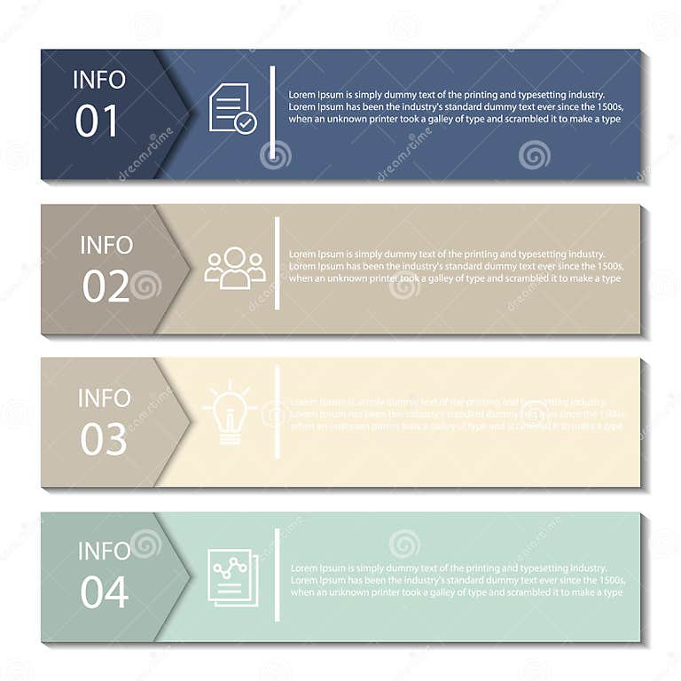 Abstract Elements Infographic Rectangle Shape Data Vector Template ...