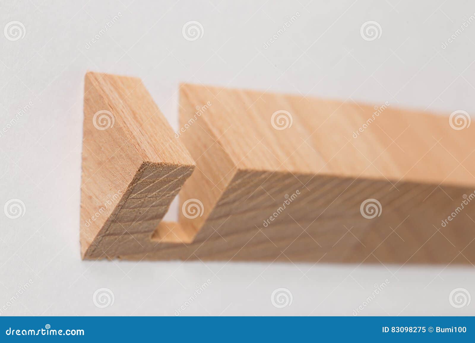 The Abstract Elements Wooden Blocks, Decorative Cut in Tree, Close-up ...