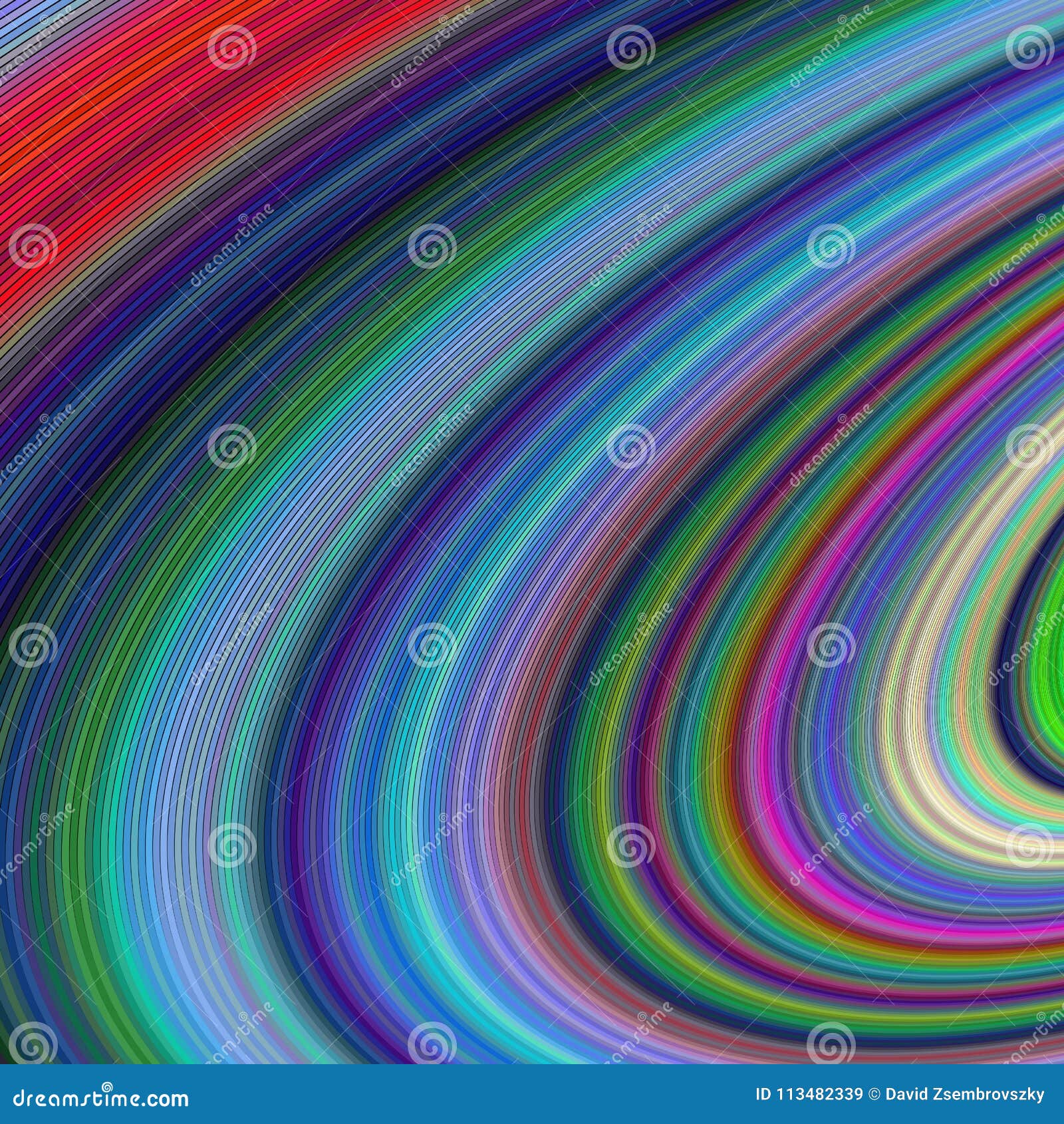 Abstract Ellipse Fractal Stripe Design Stock Vector - Illustration of ...
