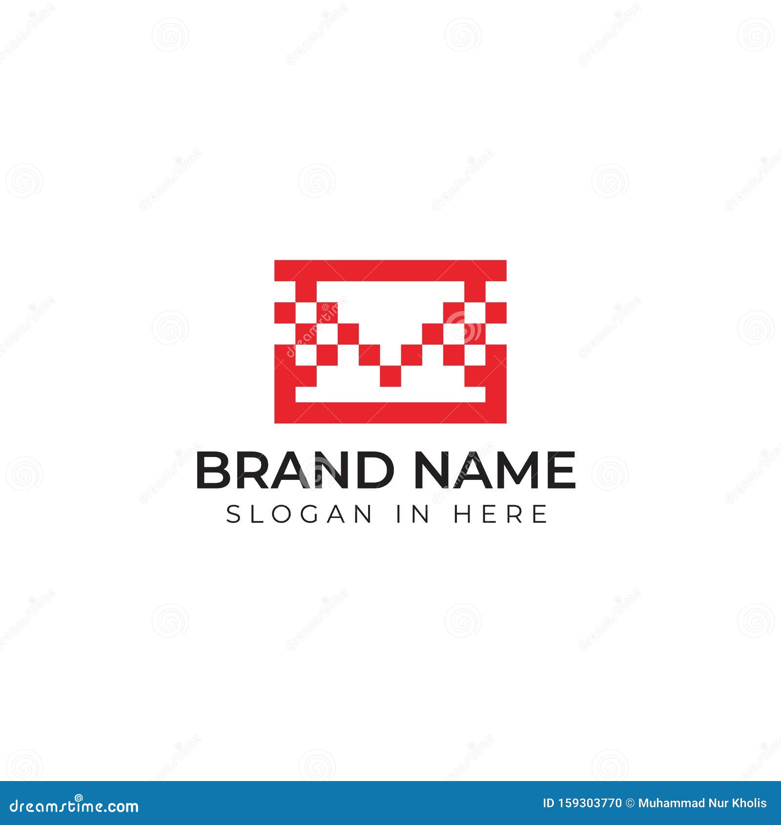 Abstract Email Icon Shaped with Bold Line Vector Logo Design Element ...