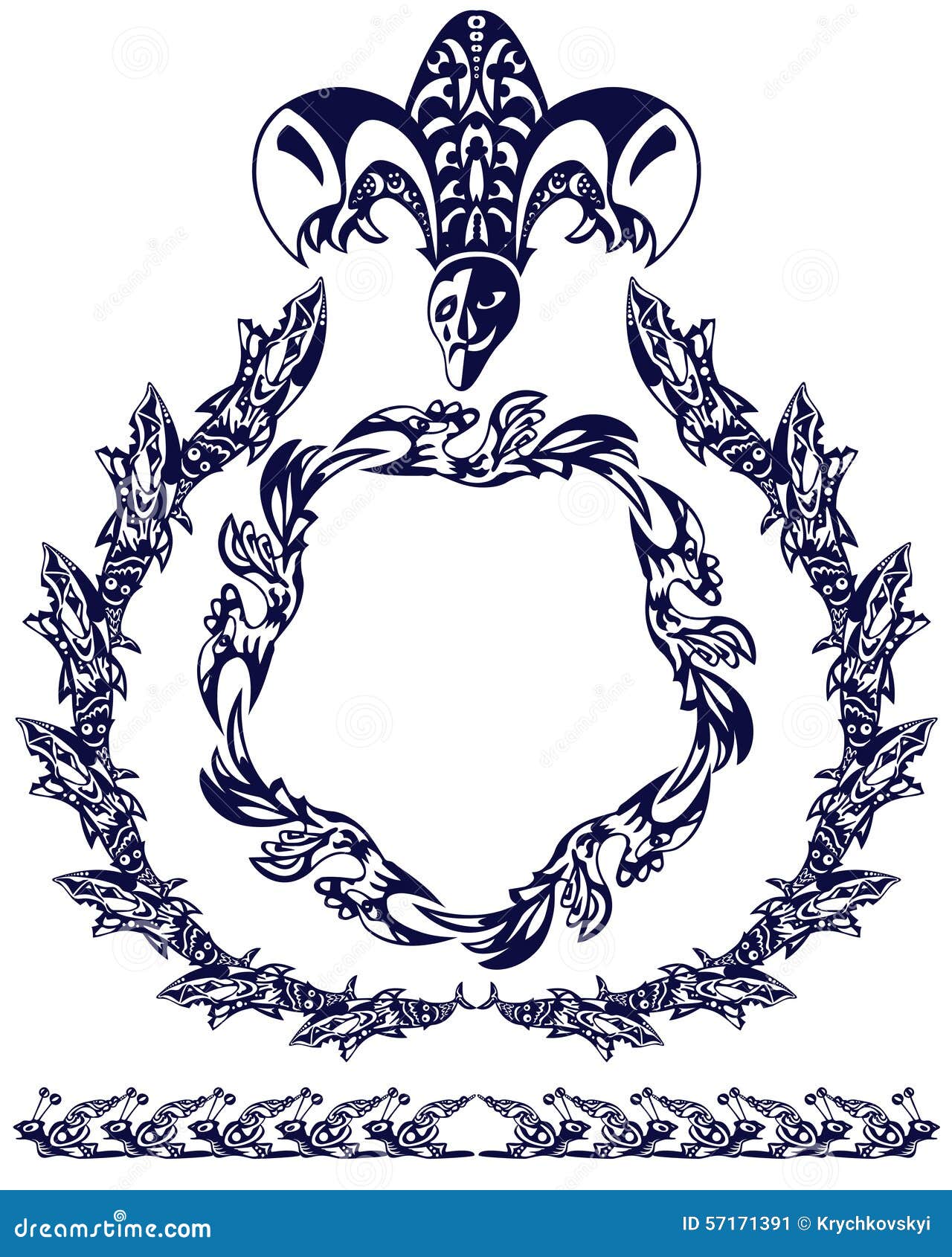 Abstract emblem. stock vector. Illustration of frame - 57171391