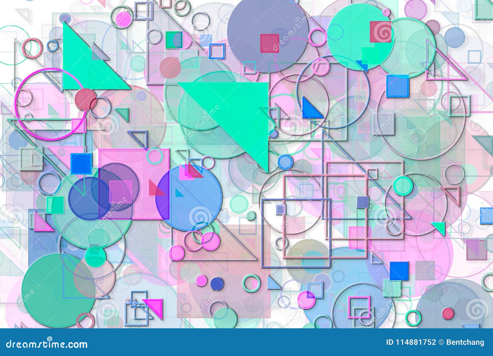 Abstract Embossed & Random Circle, Square & Rectangle Shape. Bubble ...