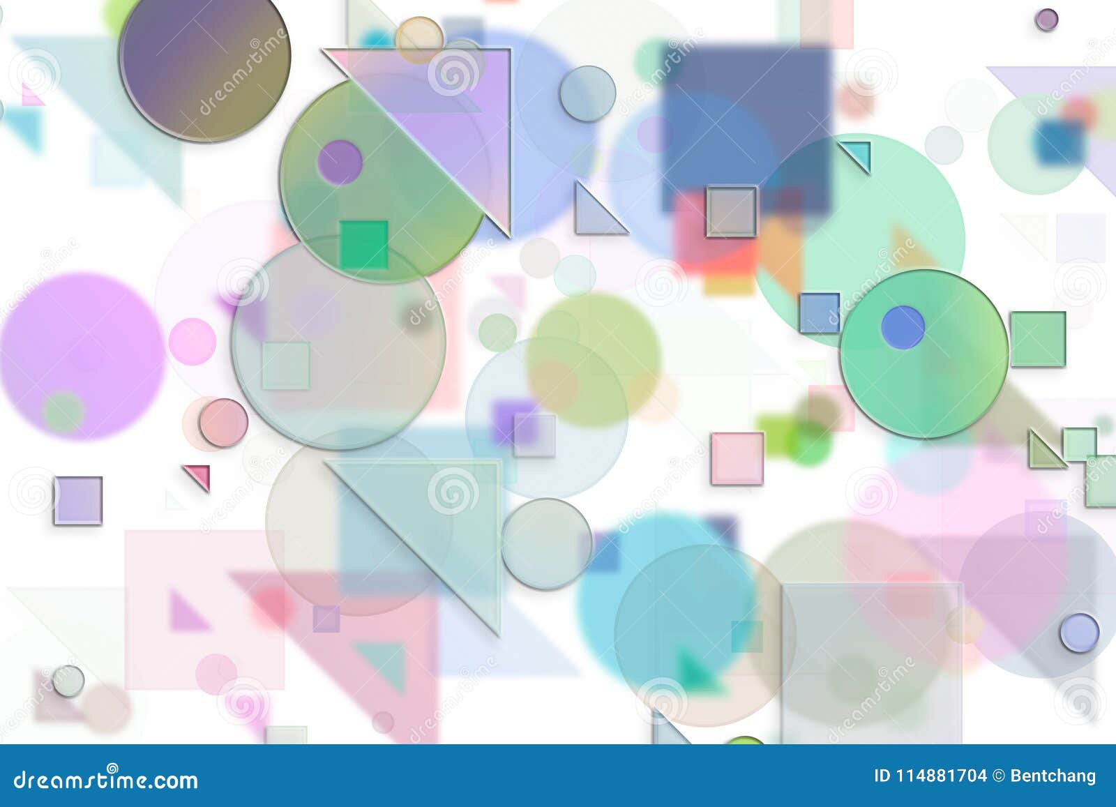 Abstract Embossed & Random Circle, Square & Rectangle Shape. Graphic ...