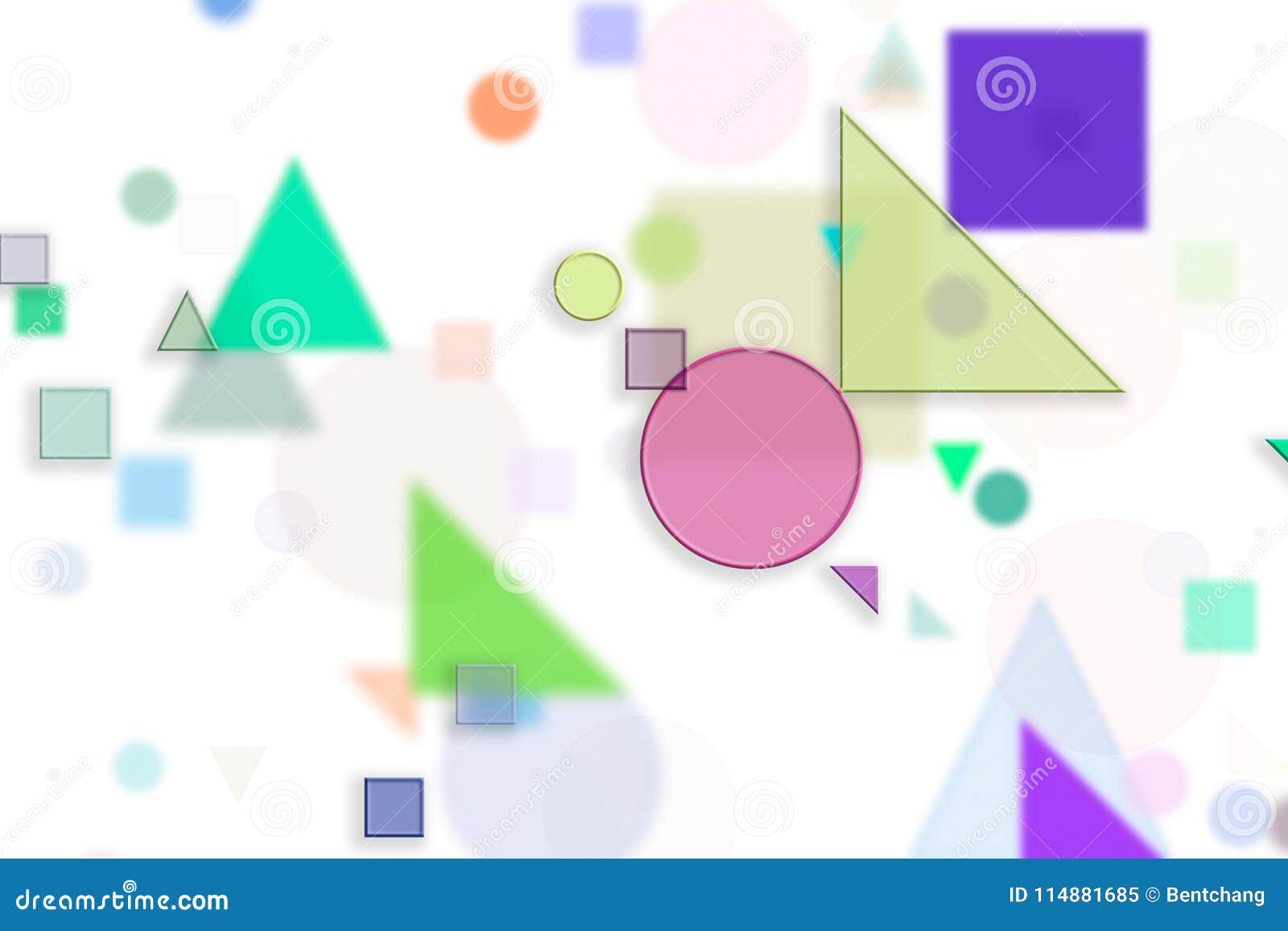 Abstract Embossed & Random Circle, Square & Rectangle Shape. Template ...