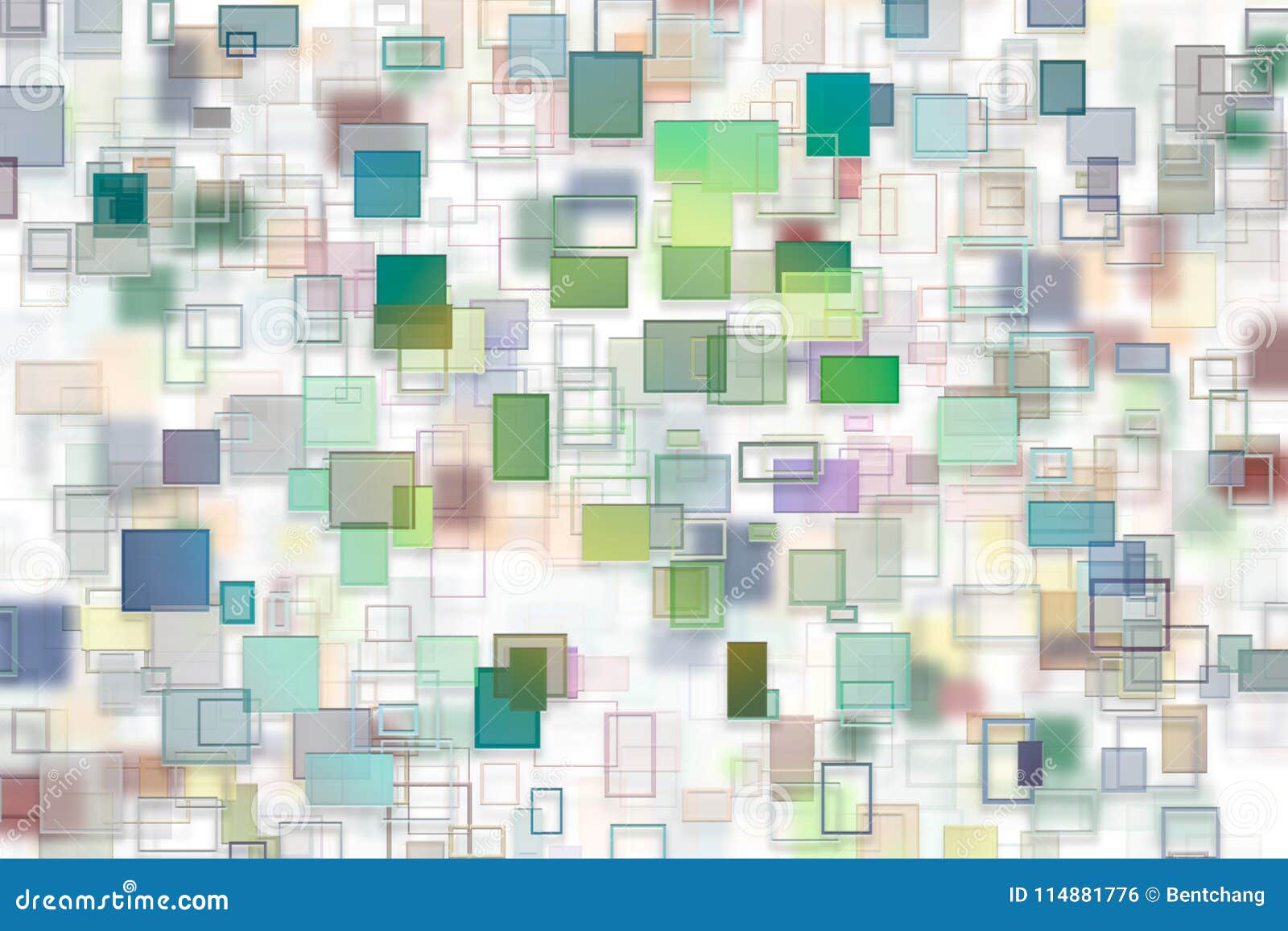 Abstract Embossed & Random Square & Rectangle Shape, Digital Generative ...