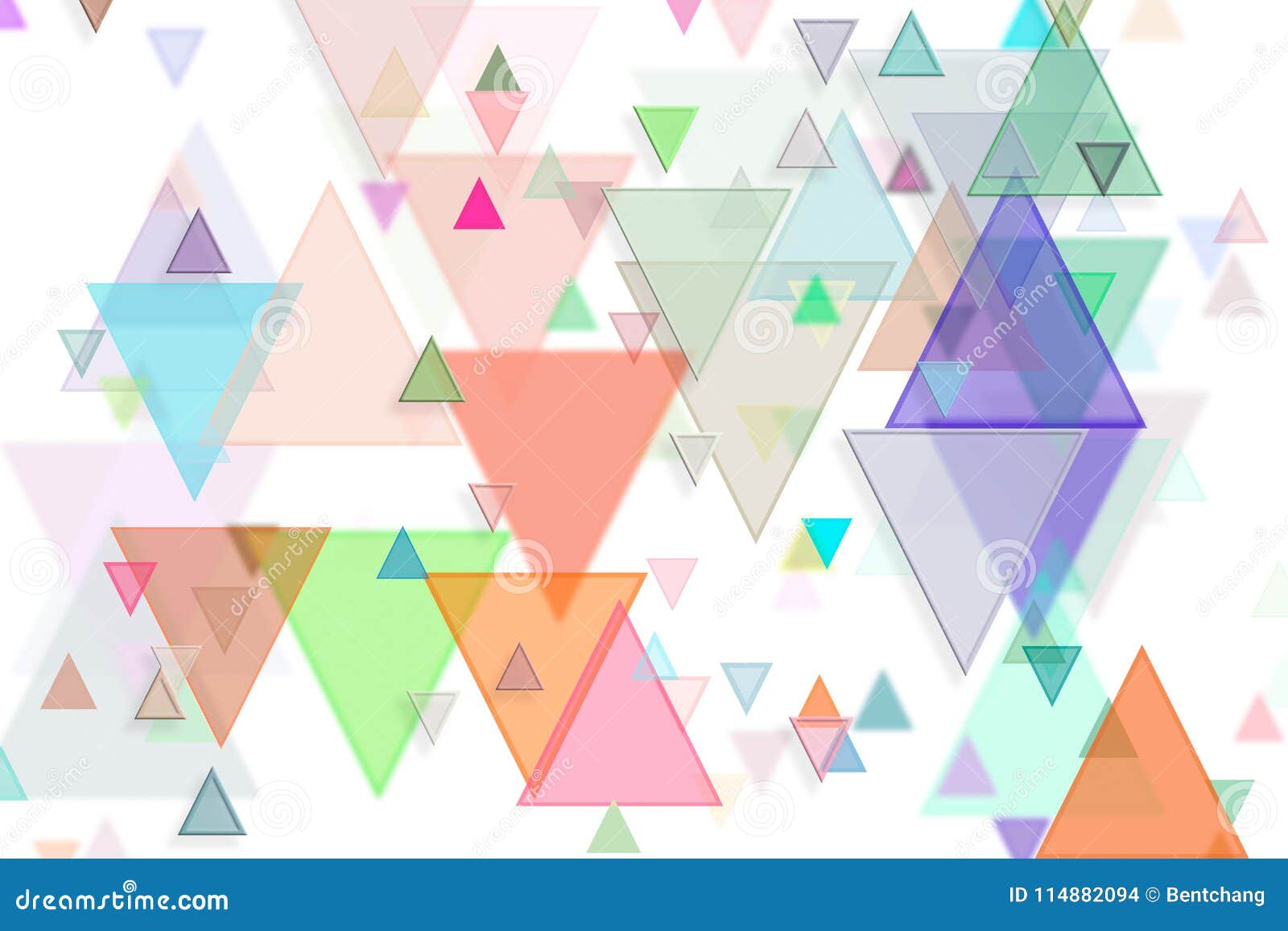 Abstract Embossed & Random Triangle Shape, Digital Generative Art for ...