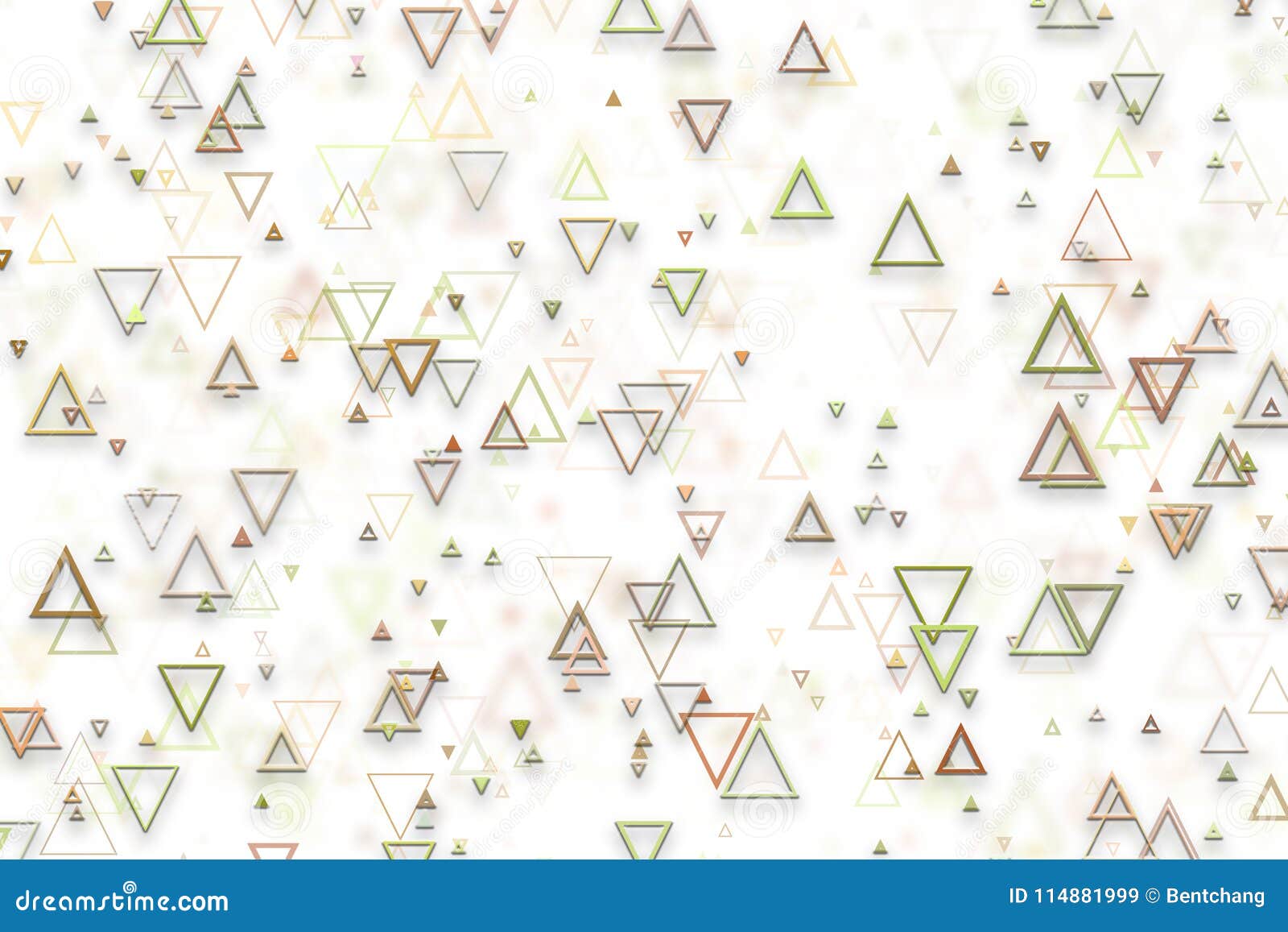 Abstract Embossed & Random Triangle Shape, Digital Generative Art for ...