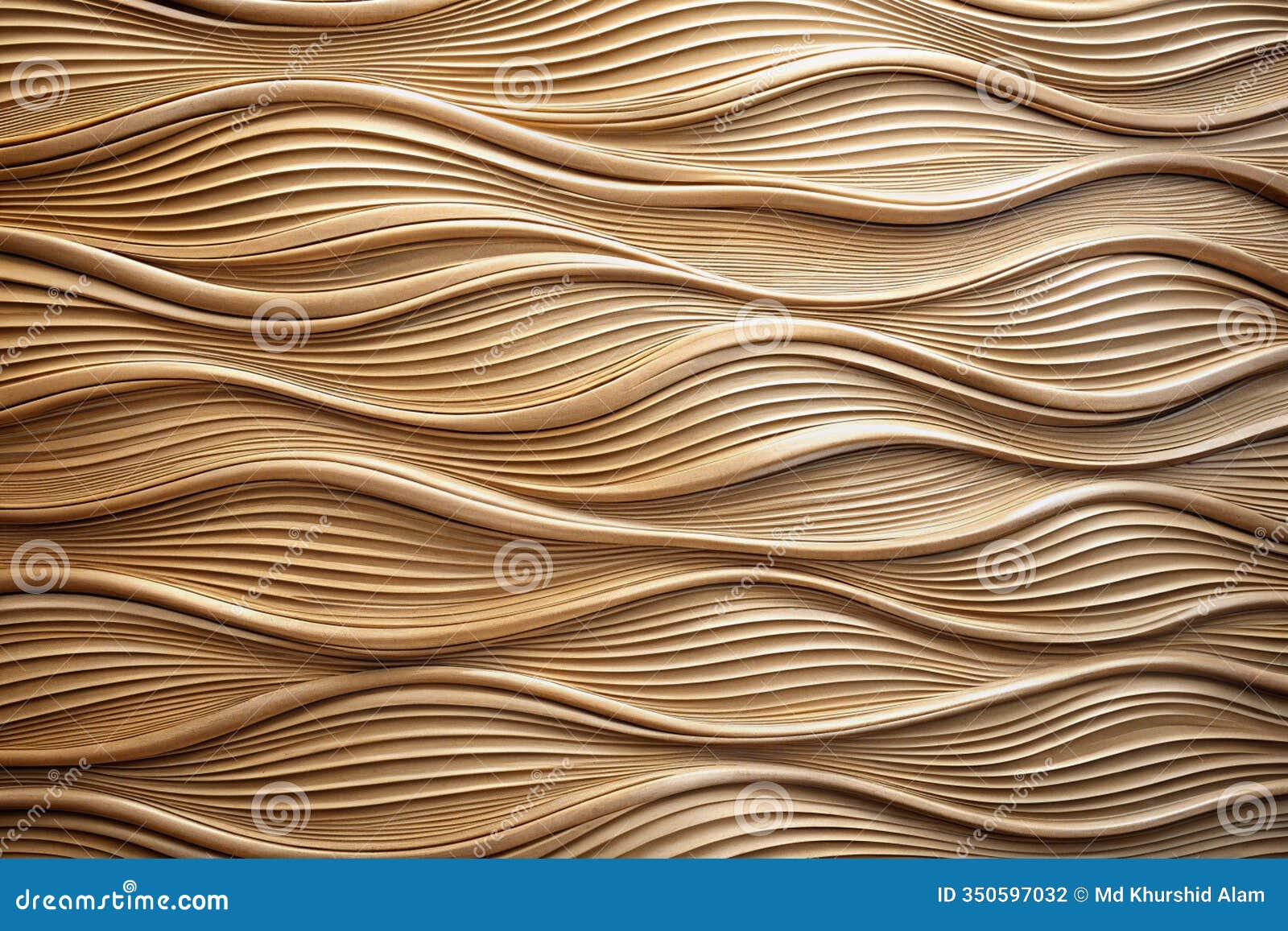 Abstract Embossed Wave Pattern Background with Flowing, Curving Lines ...