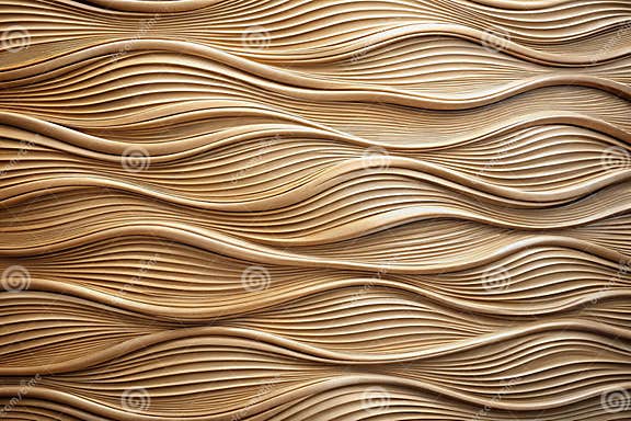 Abstract Embossed Wave Pattern Background with Flowing, Curving Lines ...