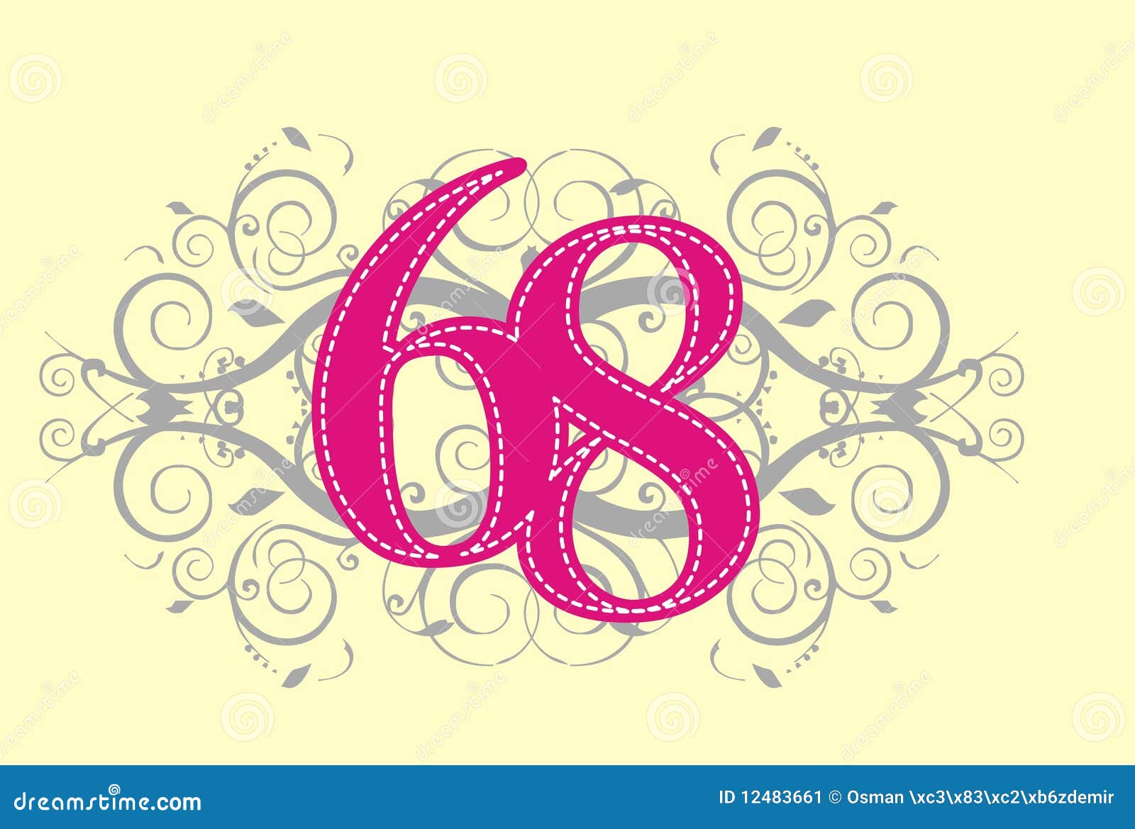 Abstract embroidery stock vector. Illustration of orange - 12483661