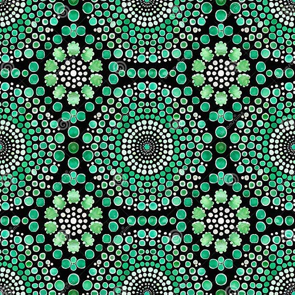 Abstract Emerald Green Mandala Pattern for Creative Design Stock Image ...