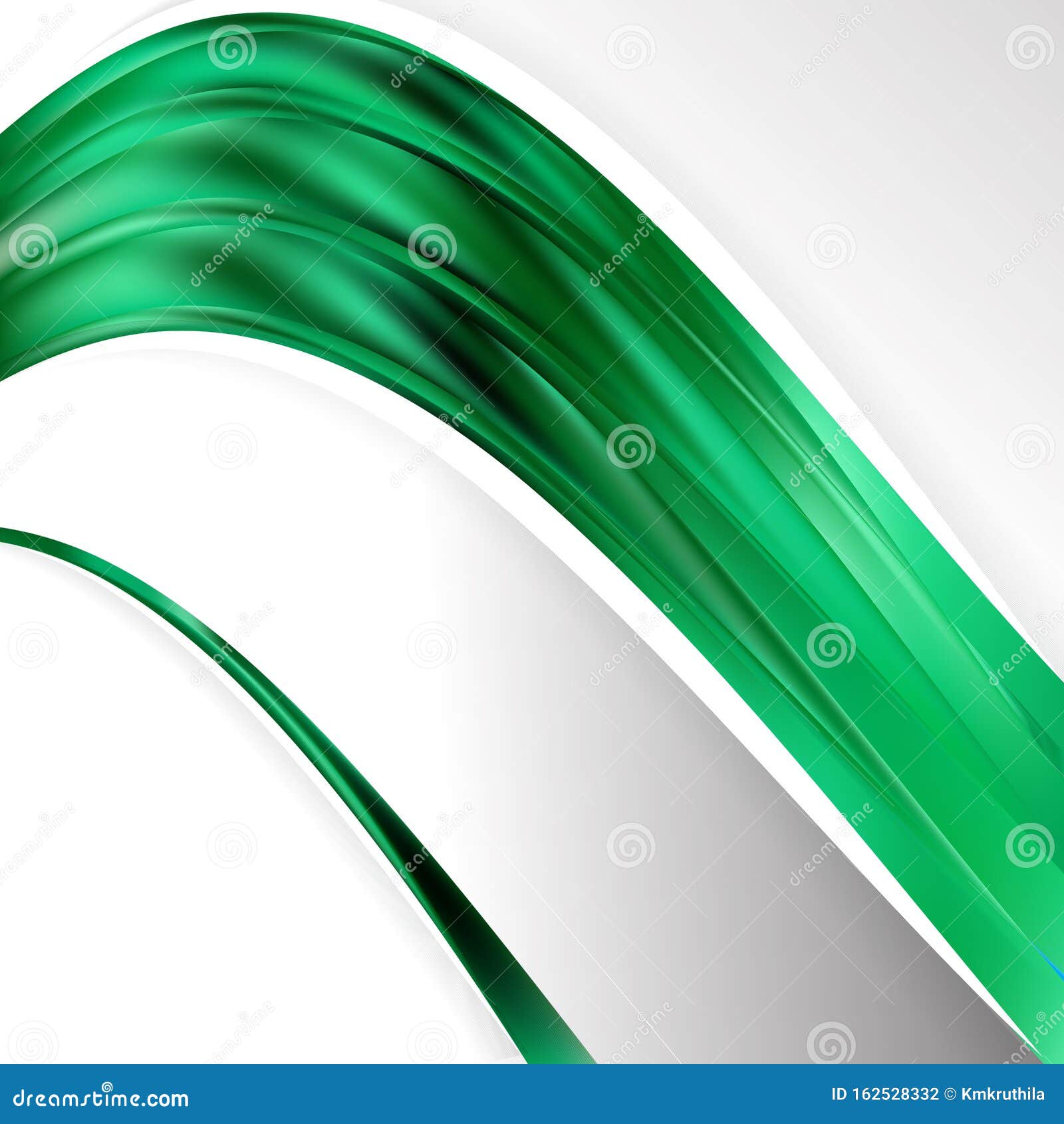Abstract Emerald Green Wave Business Background Vector Image Stock ...