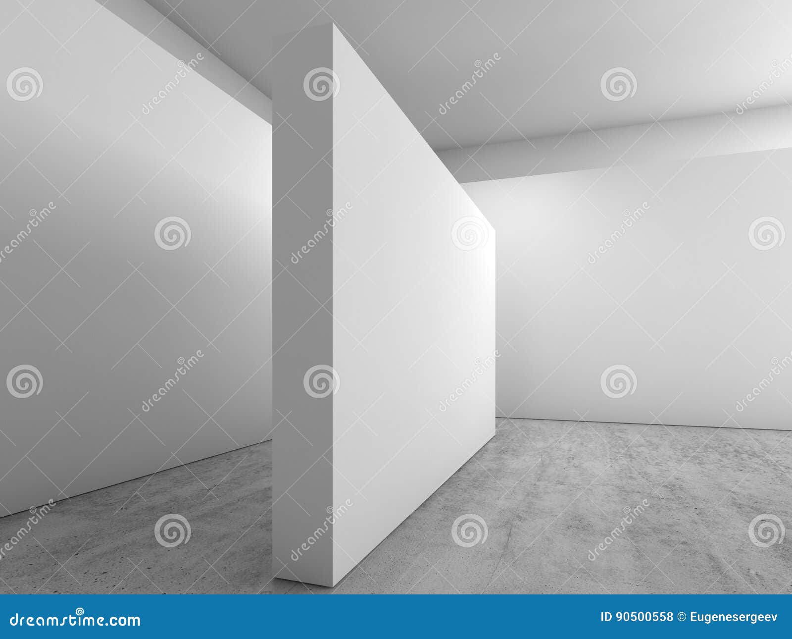 Abstract Empty 3d Interior Background, Corner Stock Illustration ...