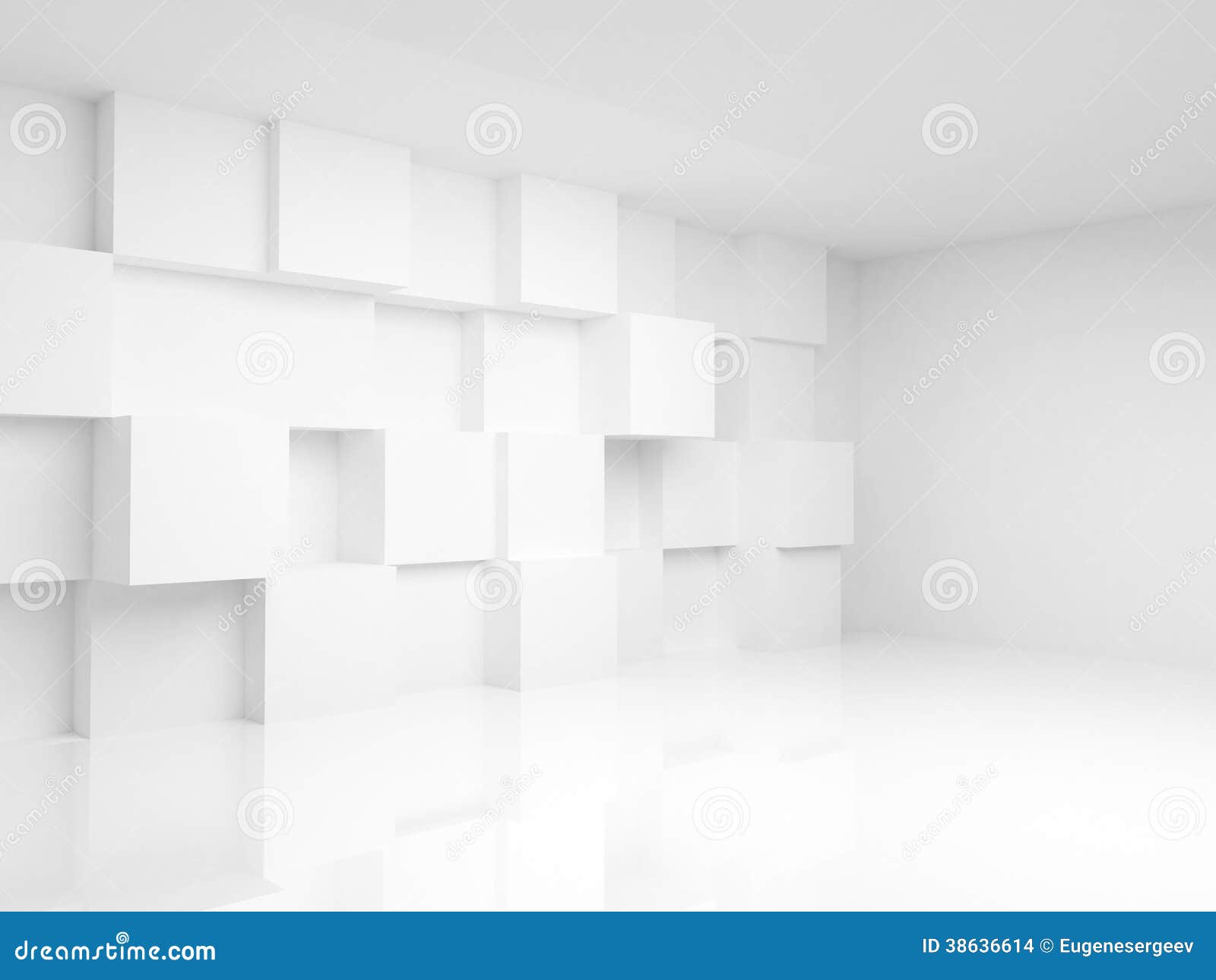 Abstract Empty Interior White Cubes Stock Illustrations – 782 Abstract Empty Interior White ...
