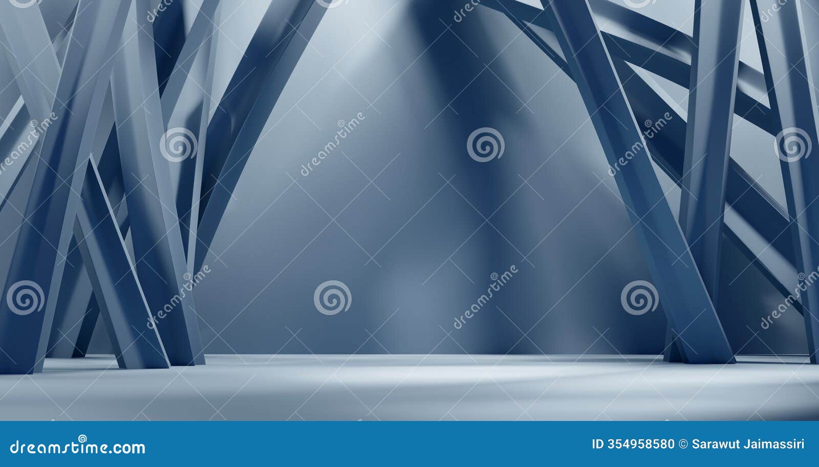 Abstract Empty Dark Blue Pole Background with Light 3d Rendering Stock ...