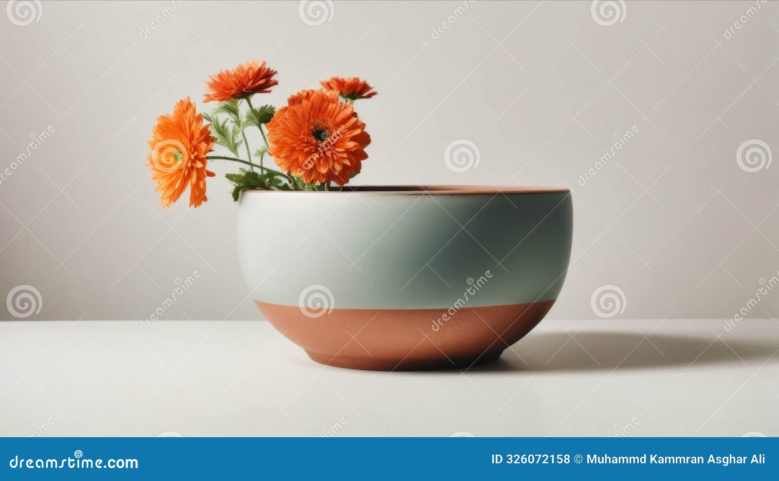 Abstract Empty Flower Pot Isolated on White . Stock Illustration ...