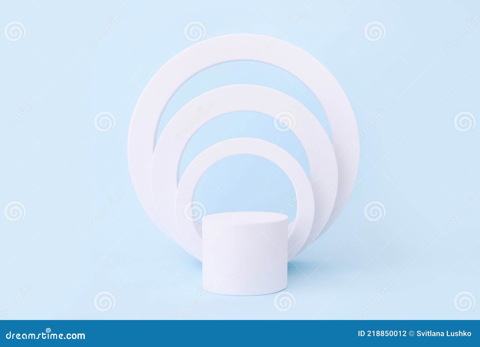 Abstract Empty Geometric Shape Podiums for Product Presentation on ...