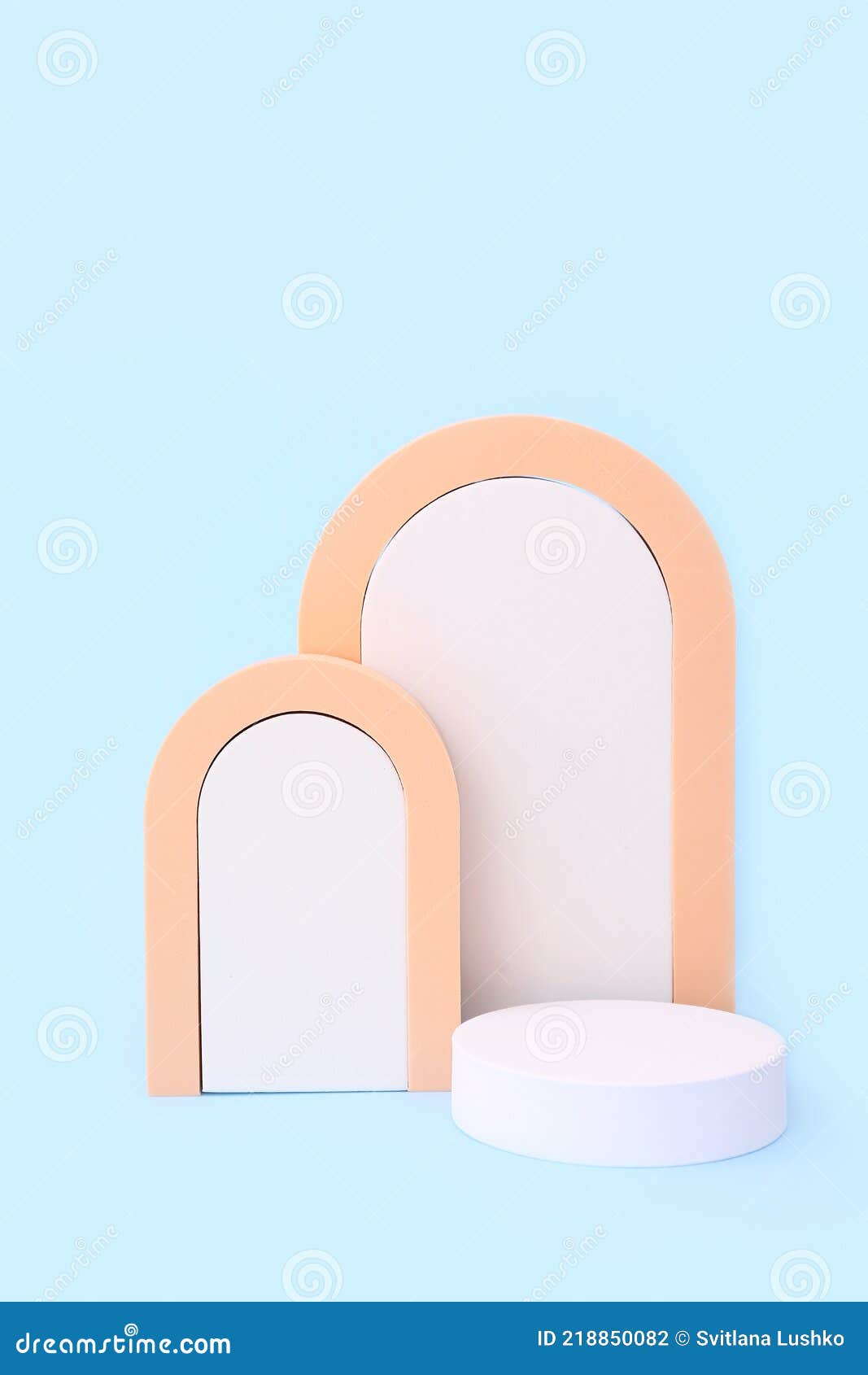 Abstract Empty Geometric Shape Podiums for Product Presentation on ...