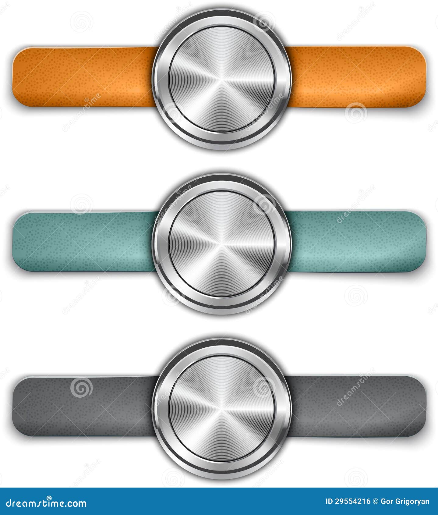 Abstract Empty Metallic Web Element with Colored L Stock Vector ...