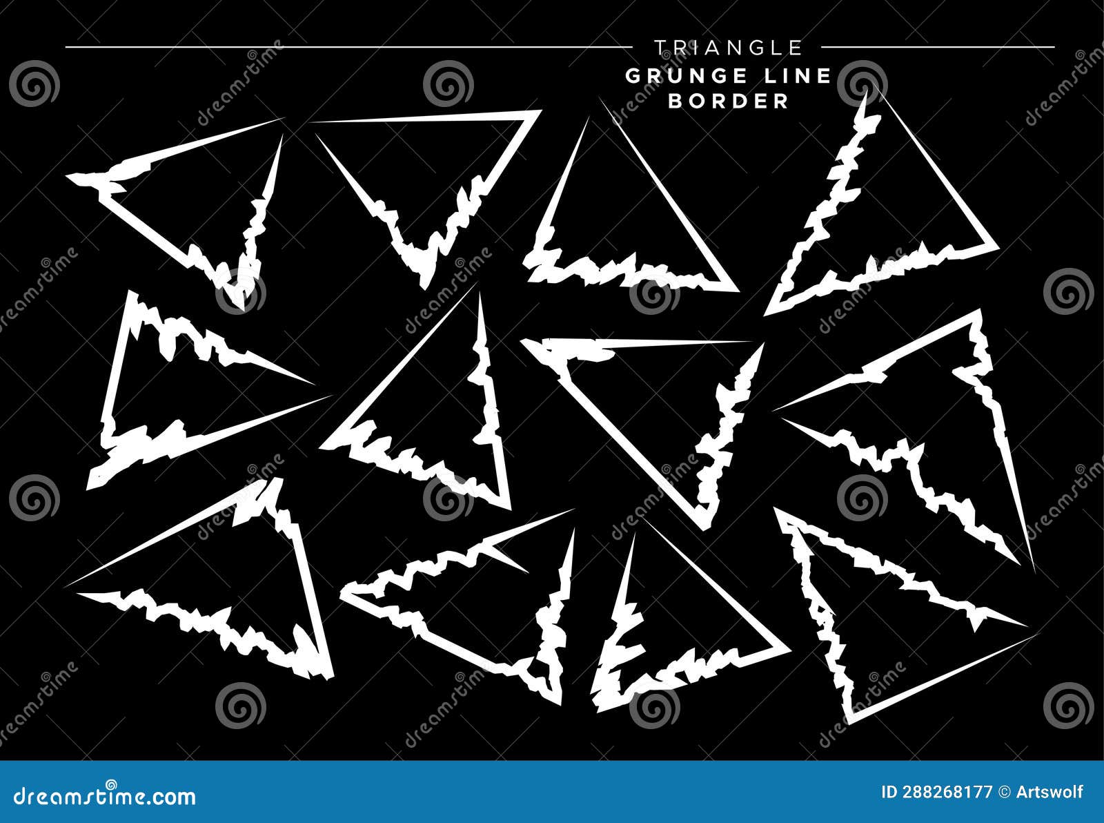 Abstract Empty Paper Torn Triangle Border. Sharp Line Grunge Triangle ...