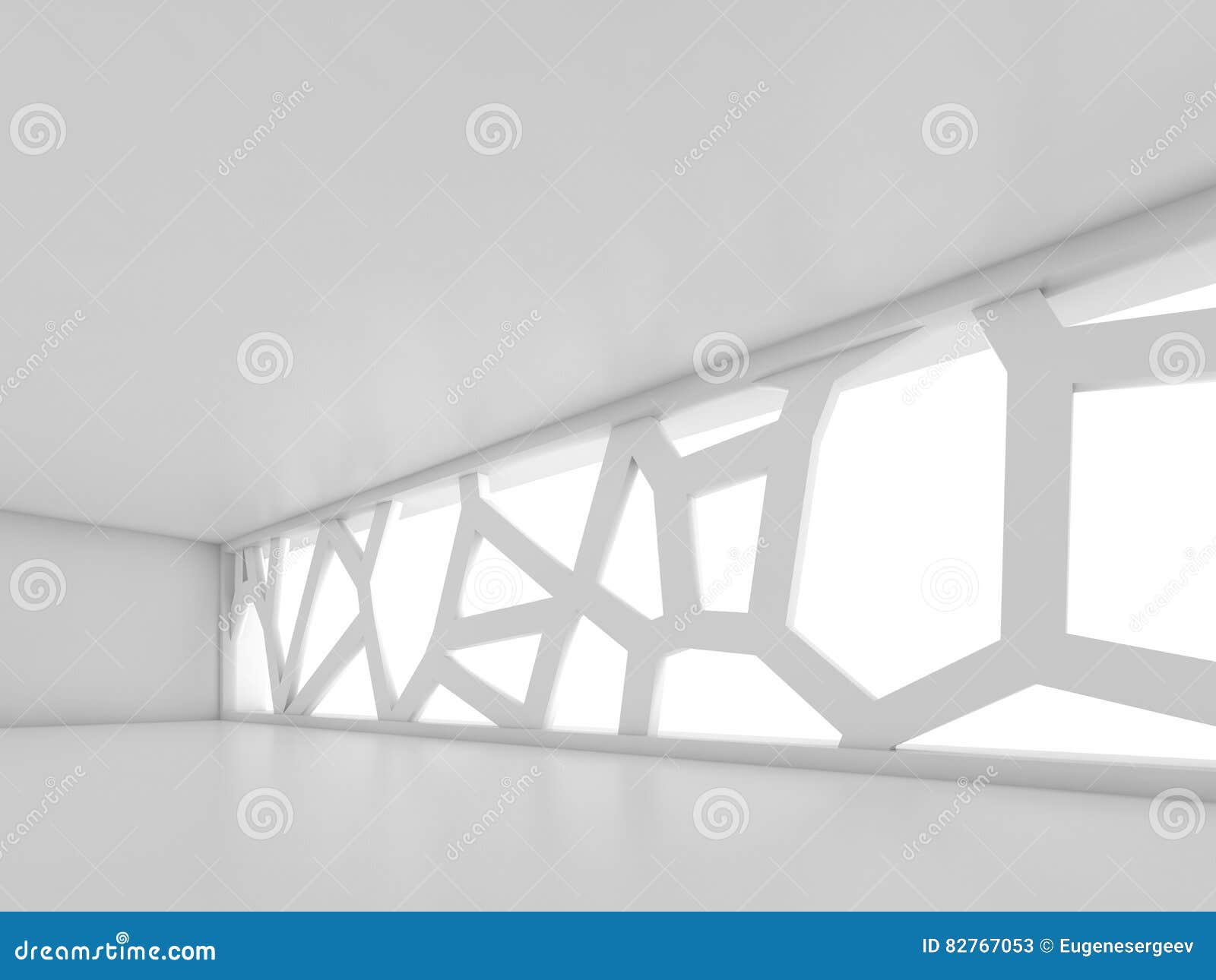 Abstract Empty Room Interior 3d Art Stock Illustration - Illustration ...